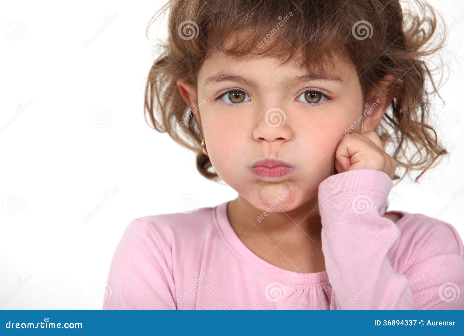 Little Girl Blowing Her Cheeks Stock Image - Image of face, challenge ...