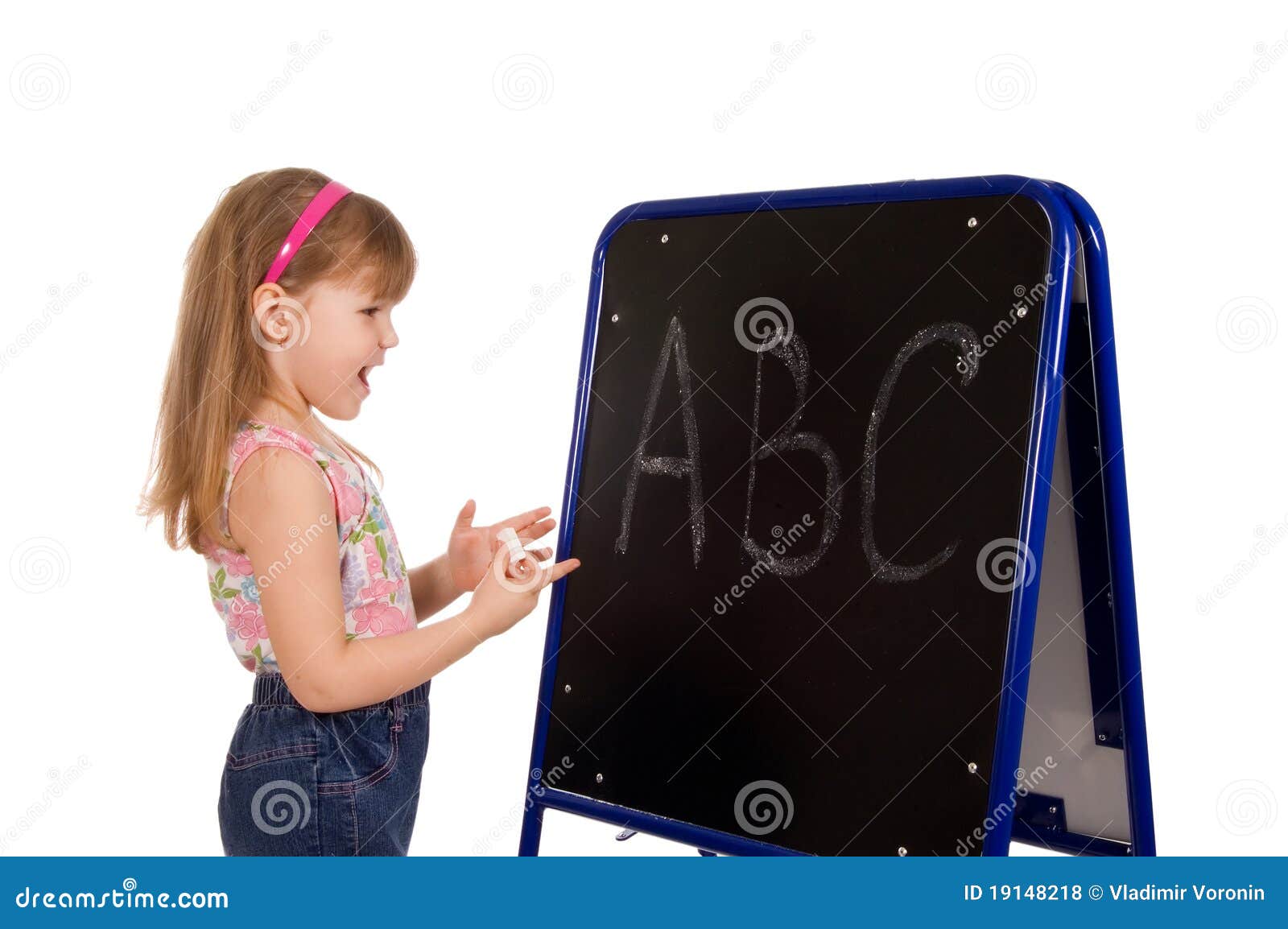 Little girl about a board stock photo. Image of hair - 19148218