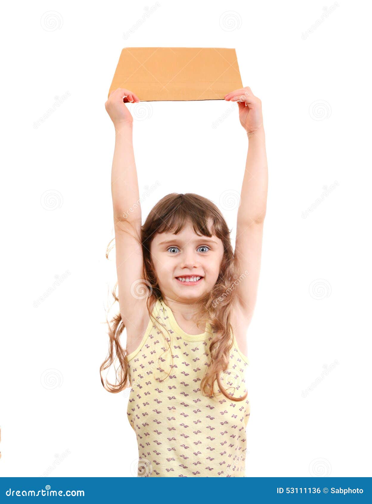Little Girl with the Board stock photo. Image of active - 53111136