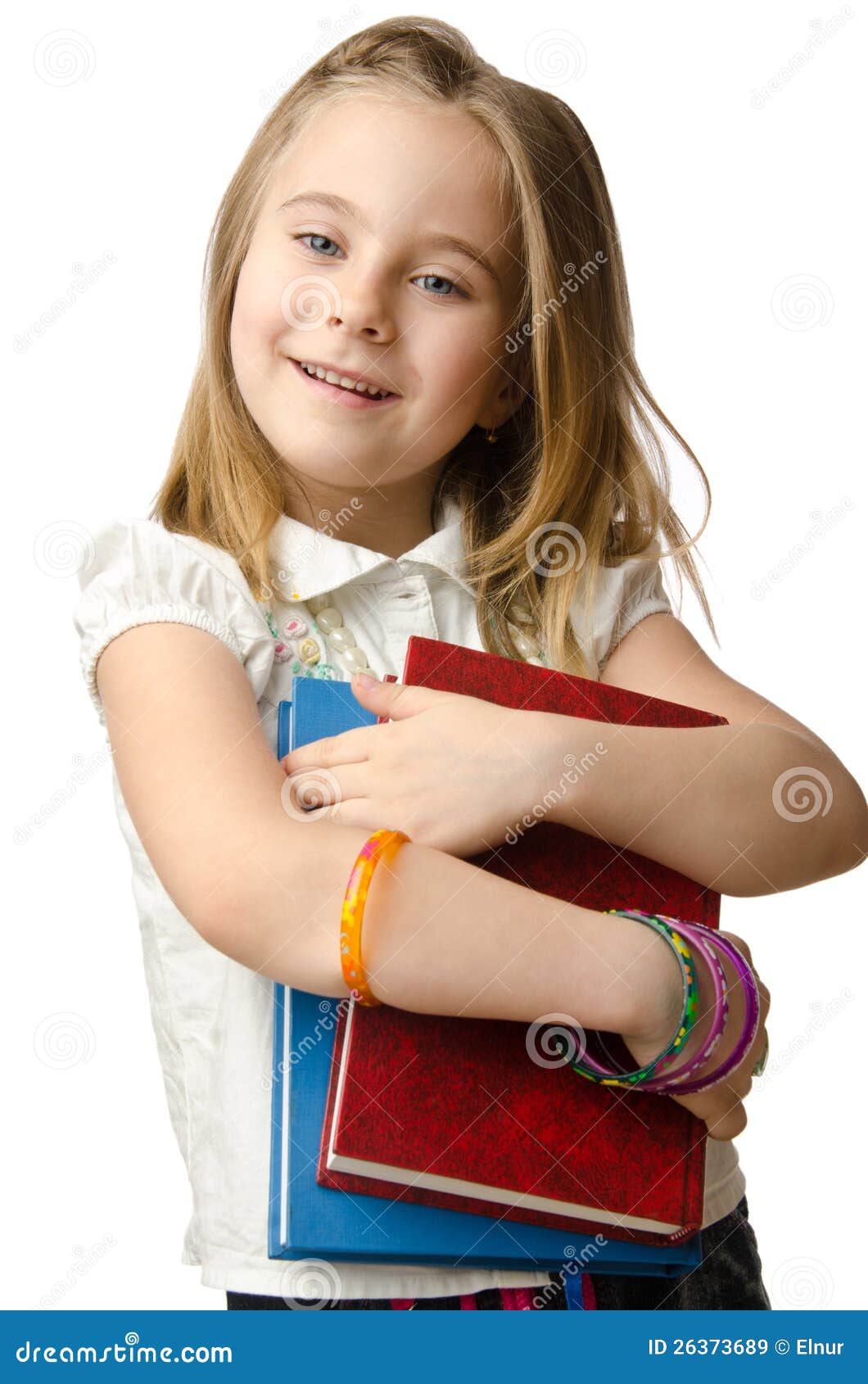 Little girl with books stock image. Image of caucasian - 26373689