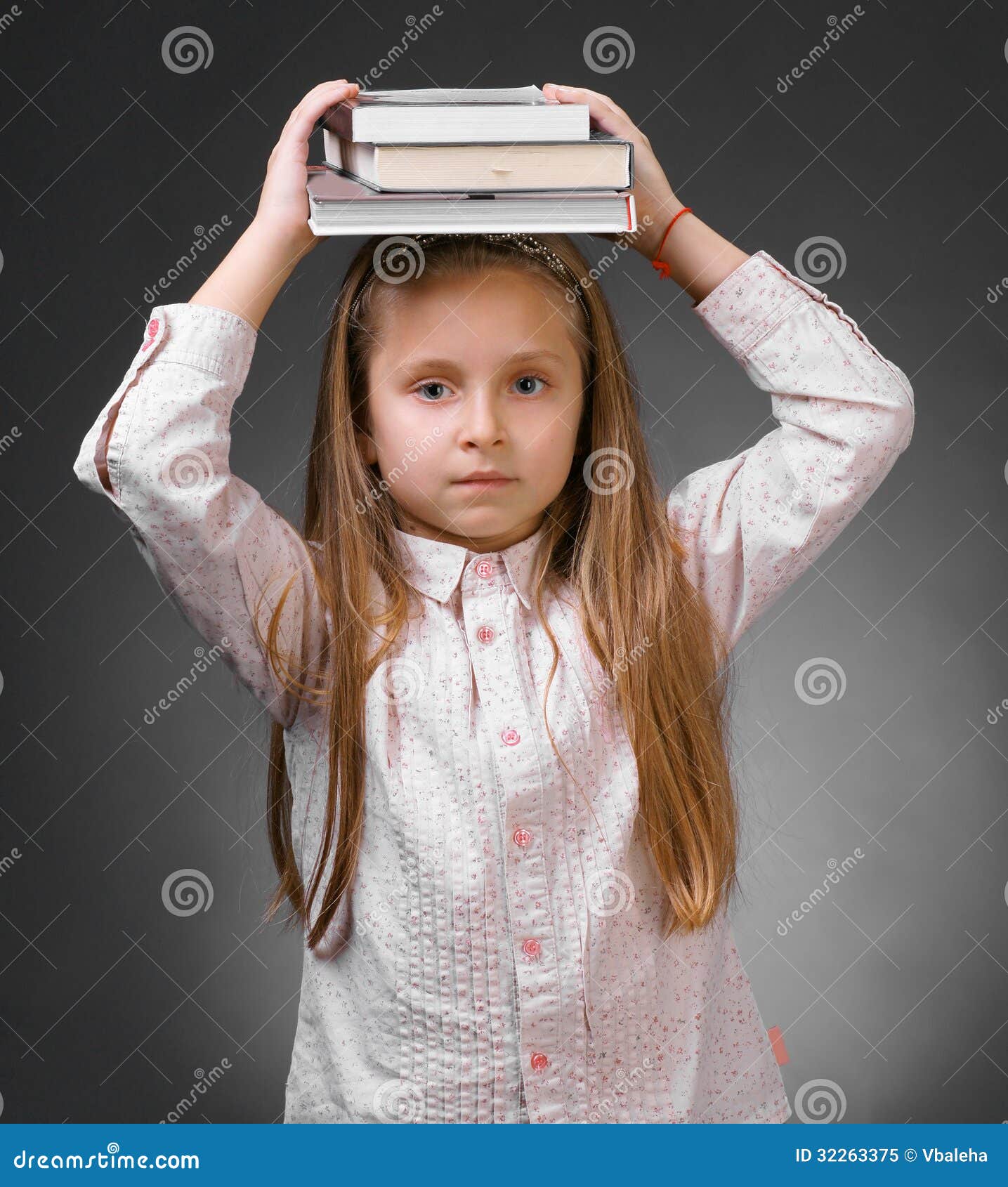 Little girl with books stock image. Image of girl, human - 32263375