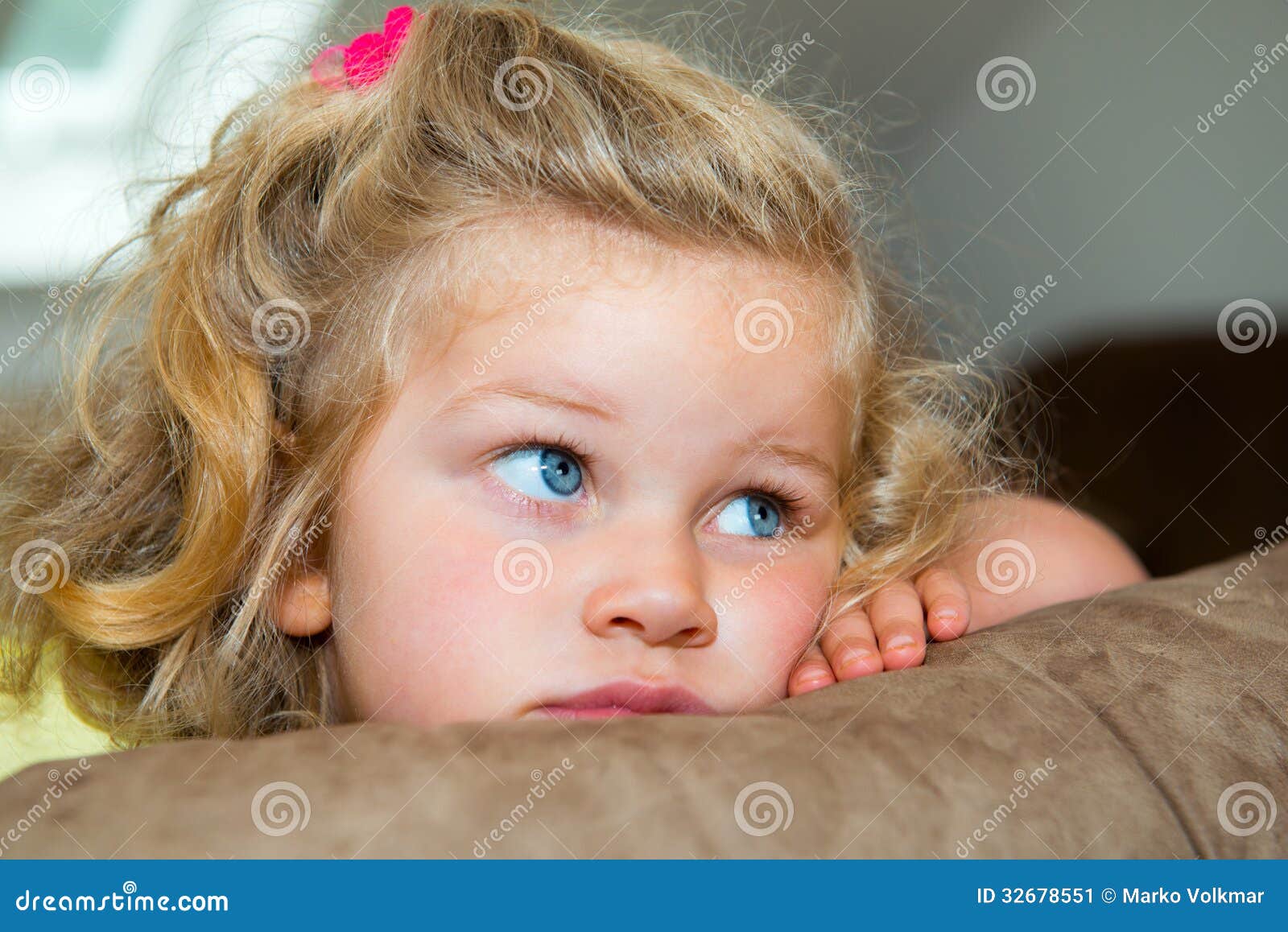 Little girl is bored stock image. Image of girl, little - 32678551
