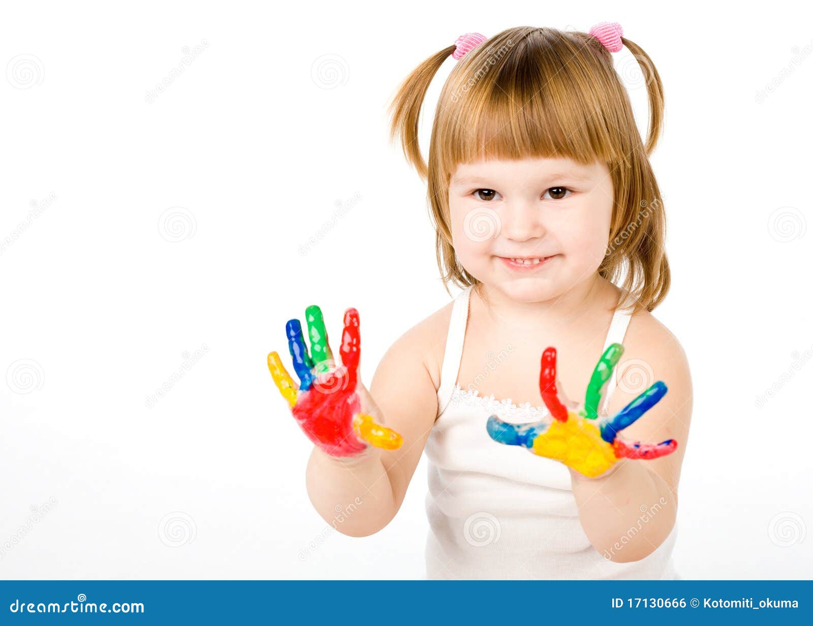 Little Girl and Bright Colors Stock Photo - Image of education, girls ...