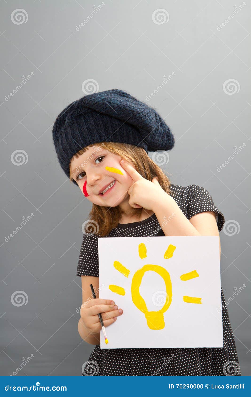 Little Girl with a Bright Idea Stock Photo - Image of burning, little ...
