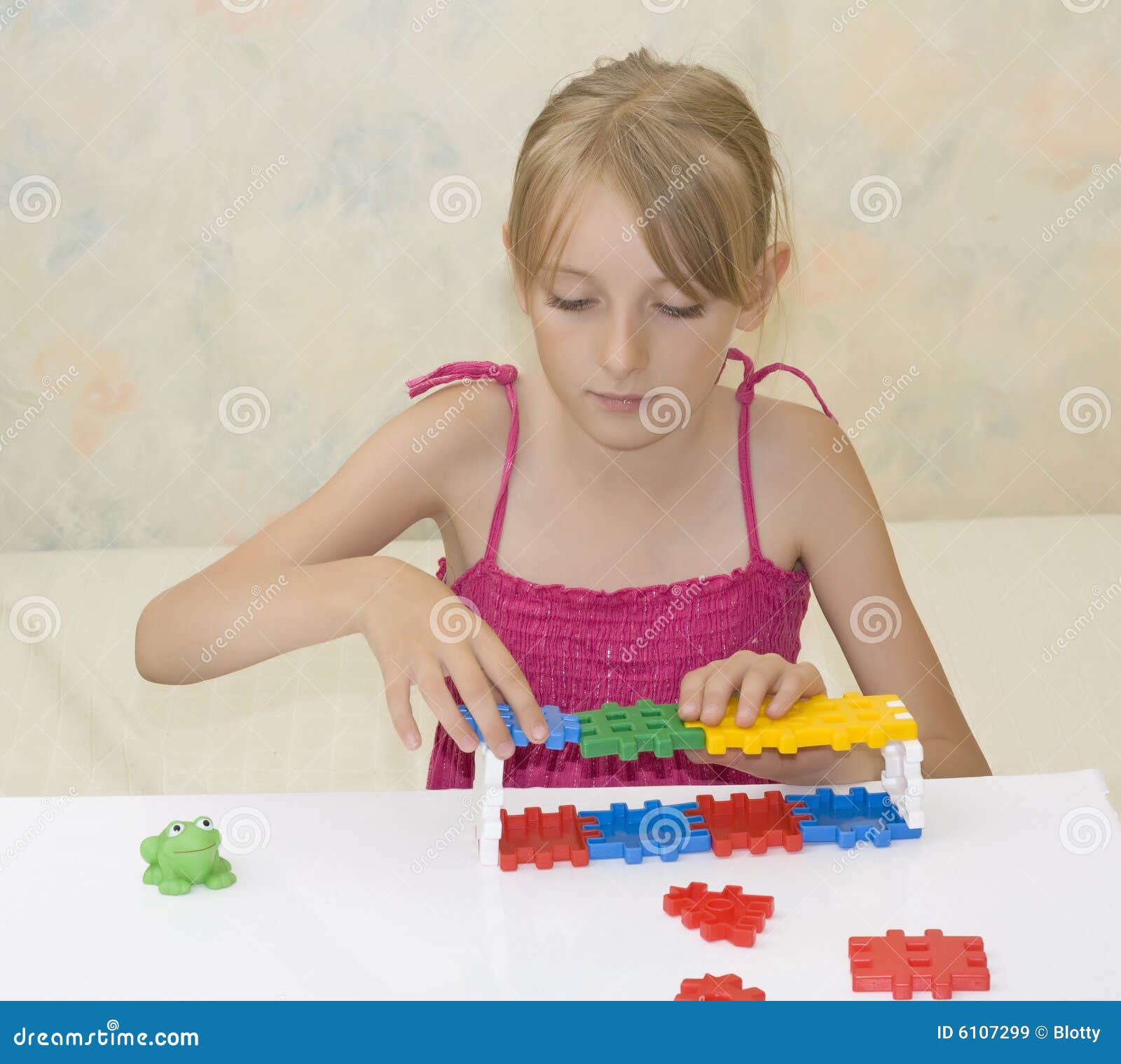 Little Girl Build Construction Stock Image | CartoonDealer.com #6107299
