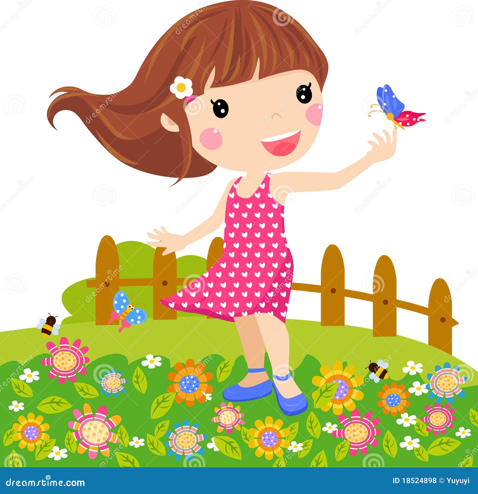 Little girl and butterfly stock vector. Illustration of summer - 18524898 Little girl and butterfly stock vector. Illustration of summer - 18524898