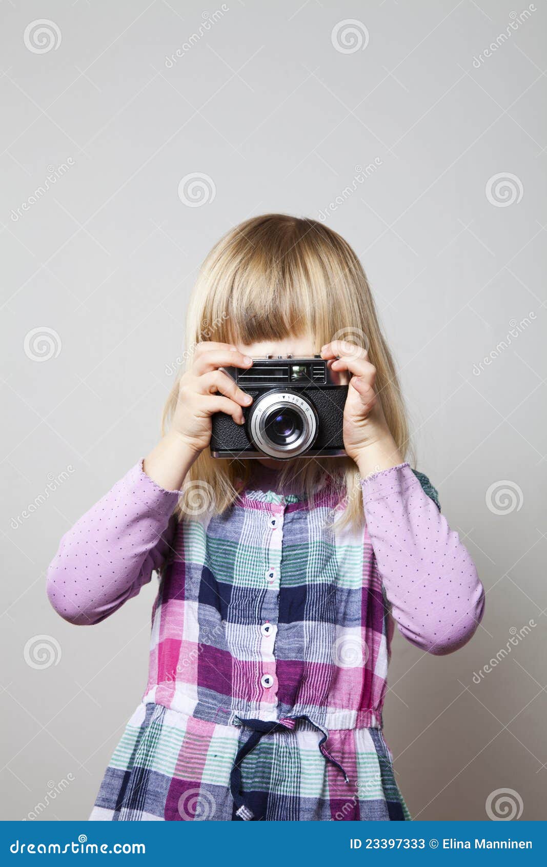 Little girl with camera stock image. Image of antique - 23397333