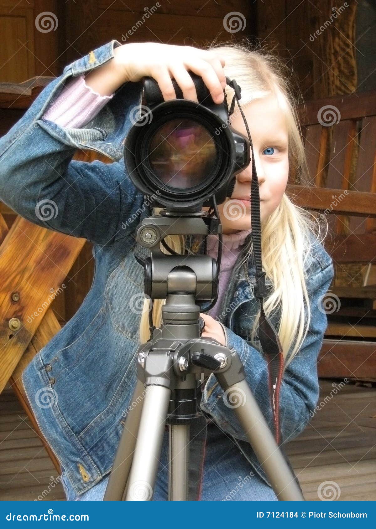 Little Girl with the Camera Stock Photo - Image of girls, hobbies: 7124184