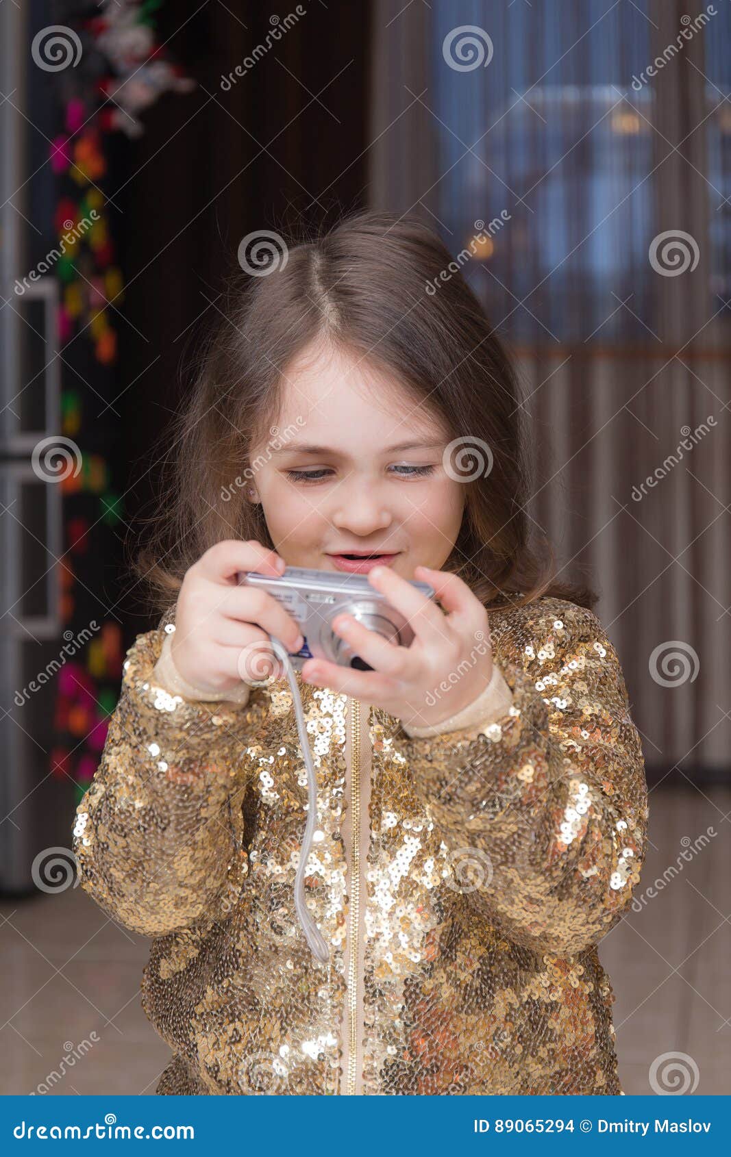 Little girl with a camera stock photo. Image of hobby - 89065294