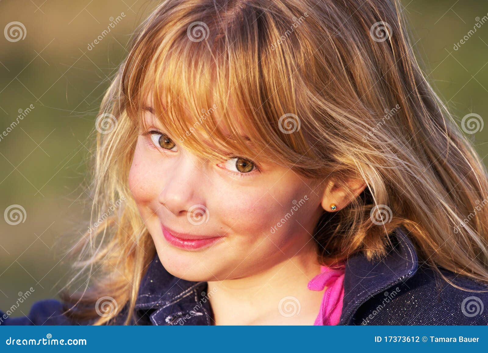 Little Girl with Cheeky Smile Stock Photo - Image of beauty, summer ...