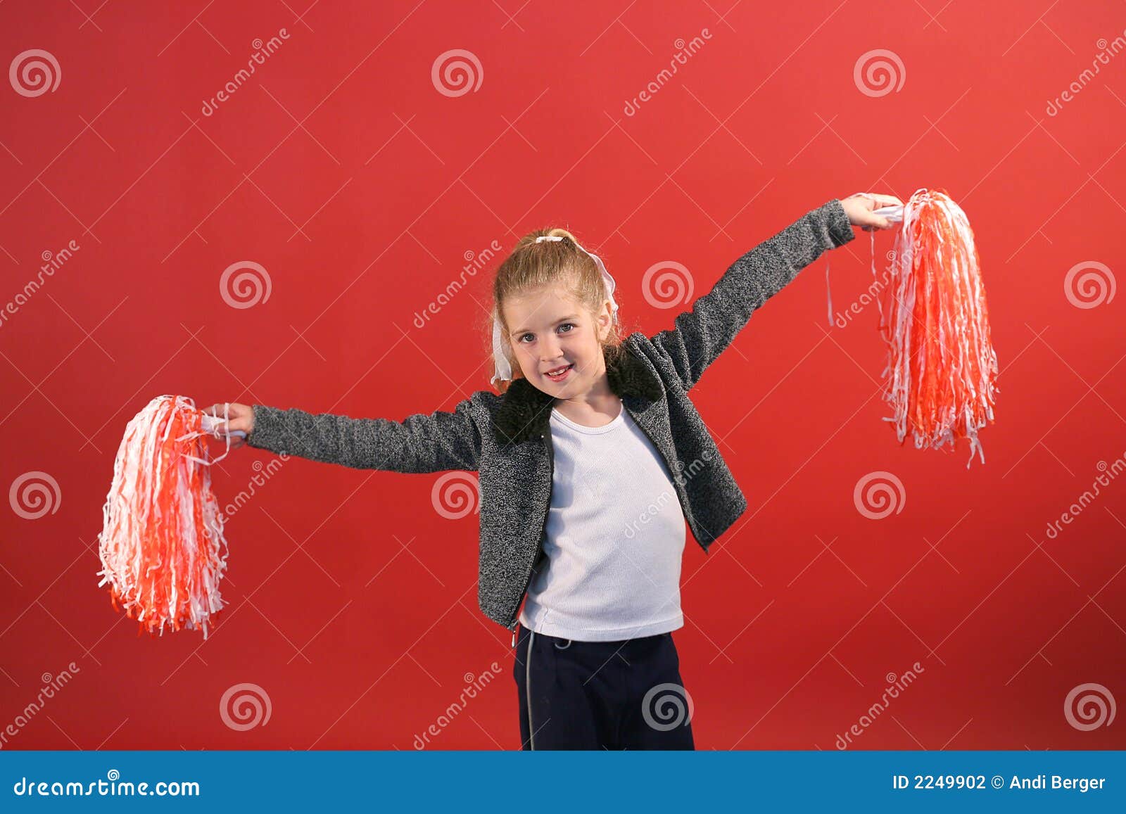 Little girl cheerleader stock photo. Image of young, child - 2249902