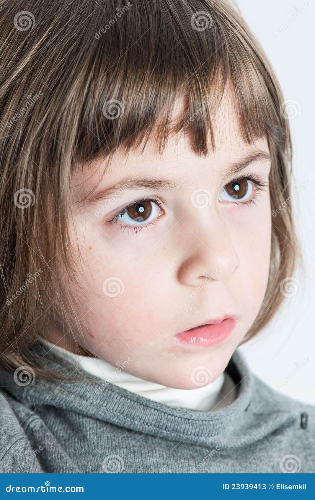 Little Girl Close Up stock image. Image of eyes, isolated - 23939413