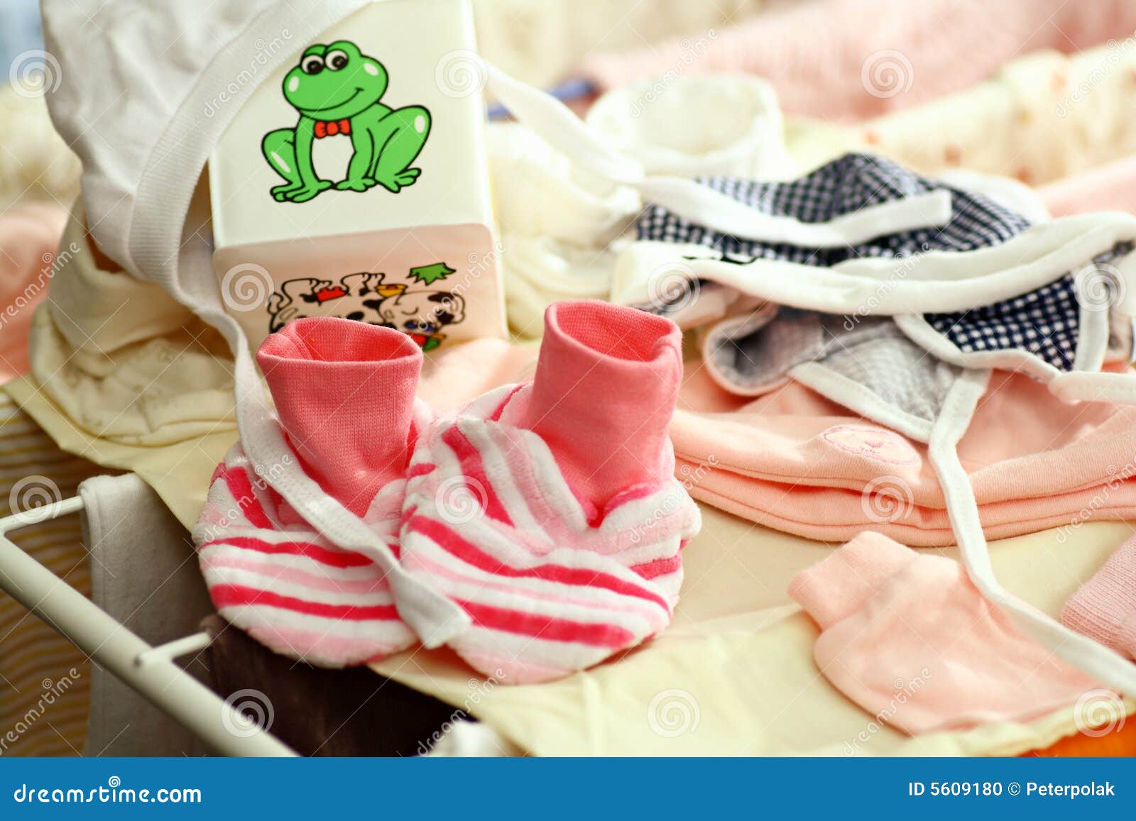 Little Girl Clothes on a Drying Rack Stock Photo - Image of laundry ...