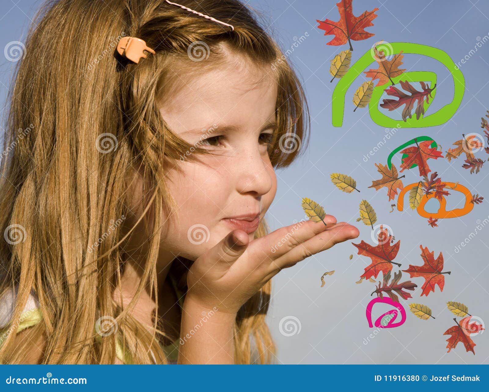 Little Girl and Communication Stock Photo - Image of portrait, email ...