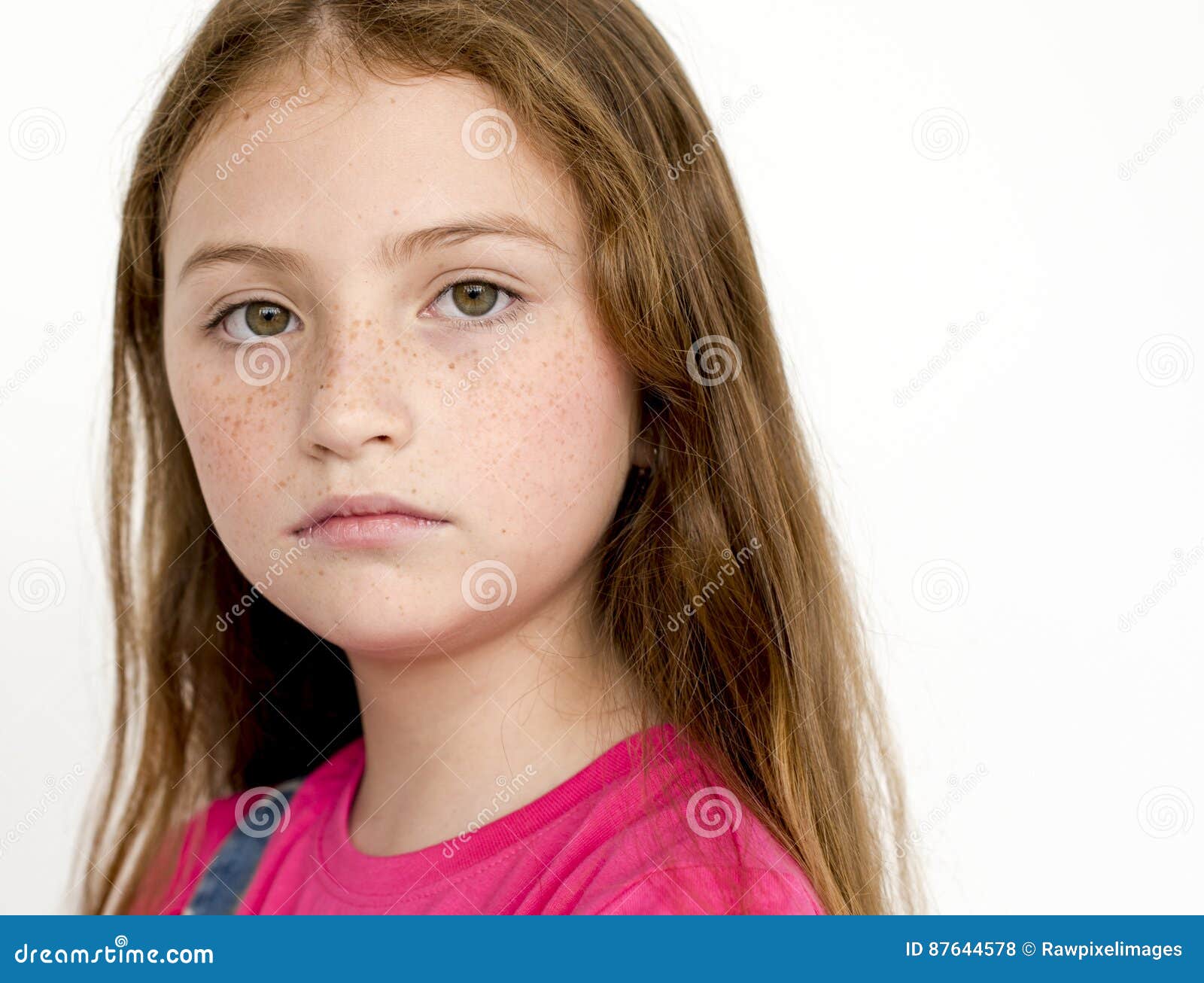Little Girl Confidence Self Esteem Studio Portrait Stock Photo - Image ...