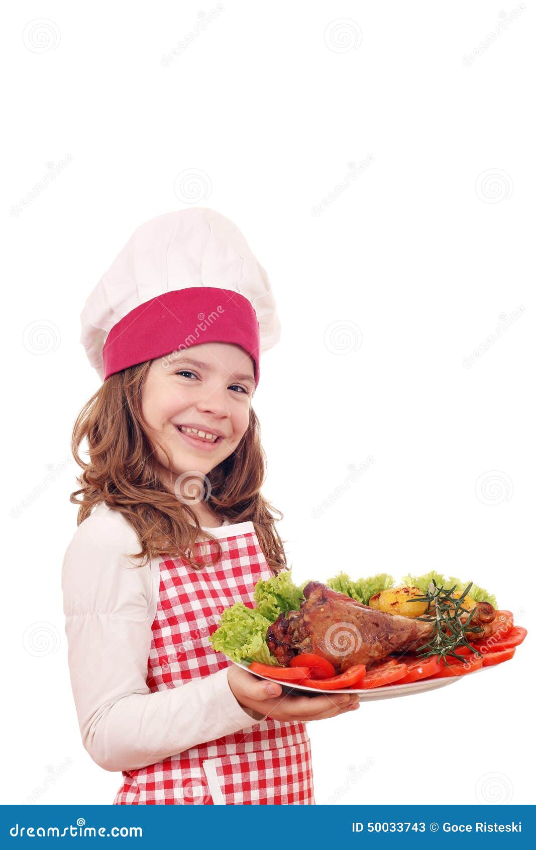 Little Girl Cook with Drumstick Stock Image - Image of expression ...