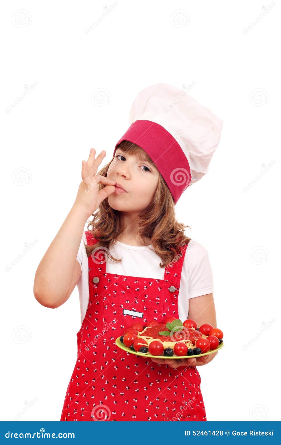 Little girl cook stock photo. Image of dinner, little - 52461428