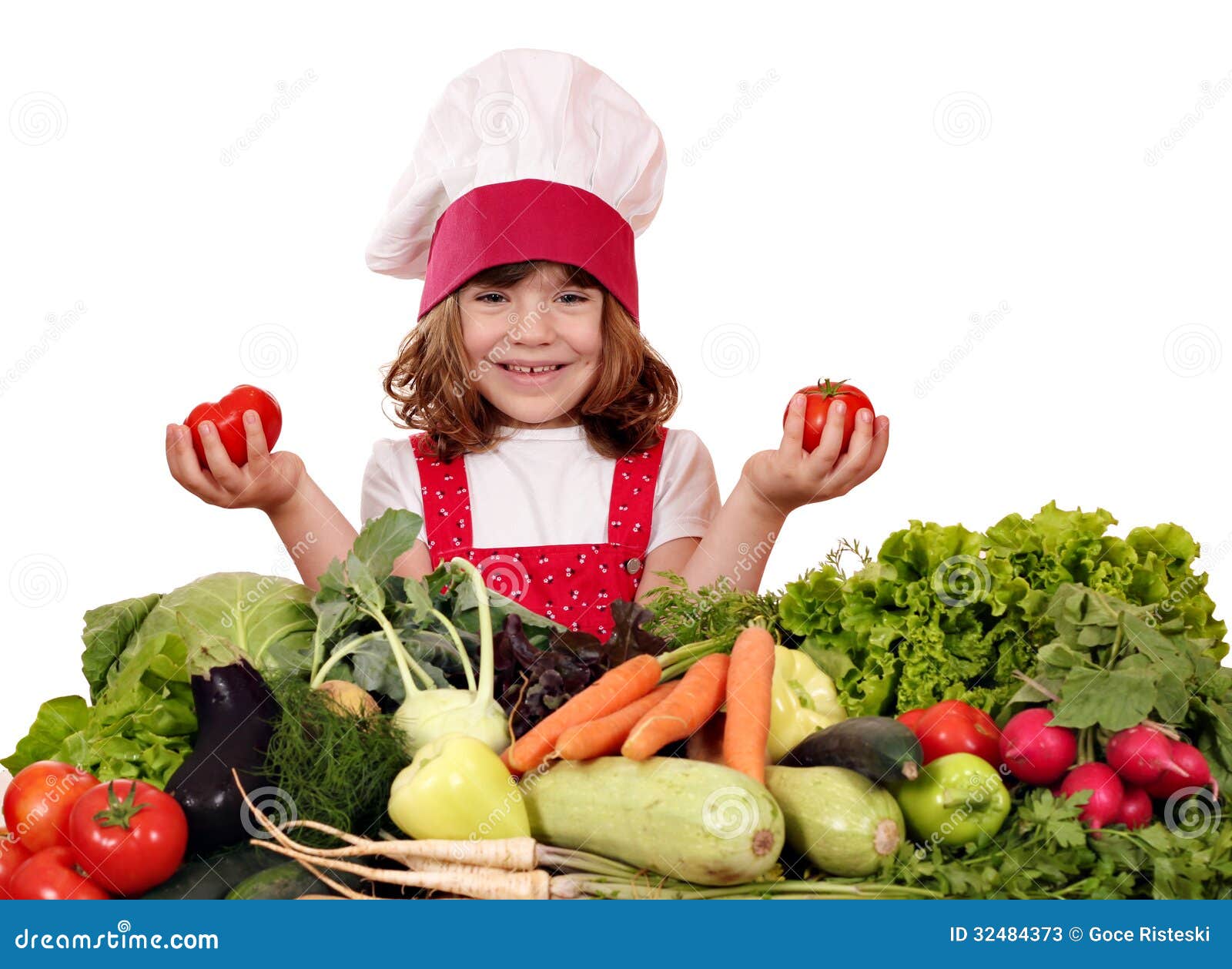 Little girl cook stock image. Image of happy, pepper - 32484373