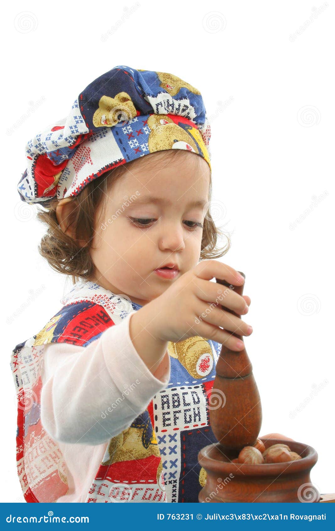 Little Girl Cooking Dressed As a Chef Stock Image - Image of growing ...