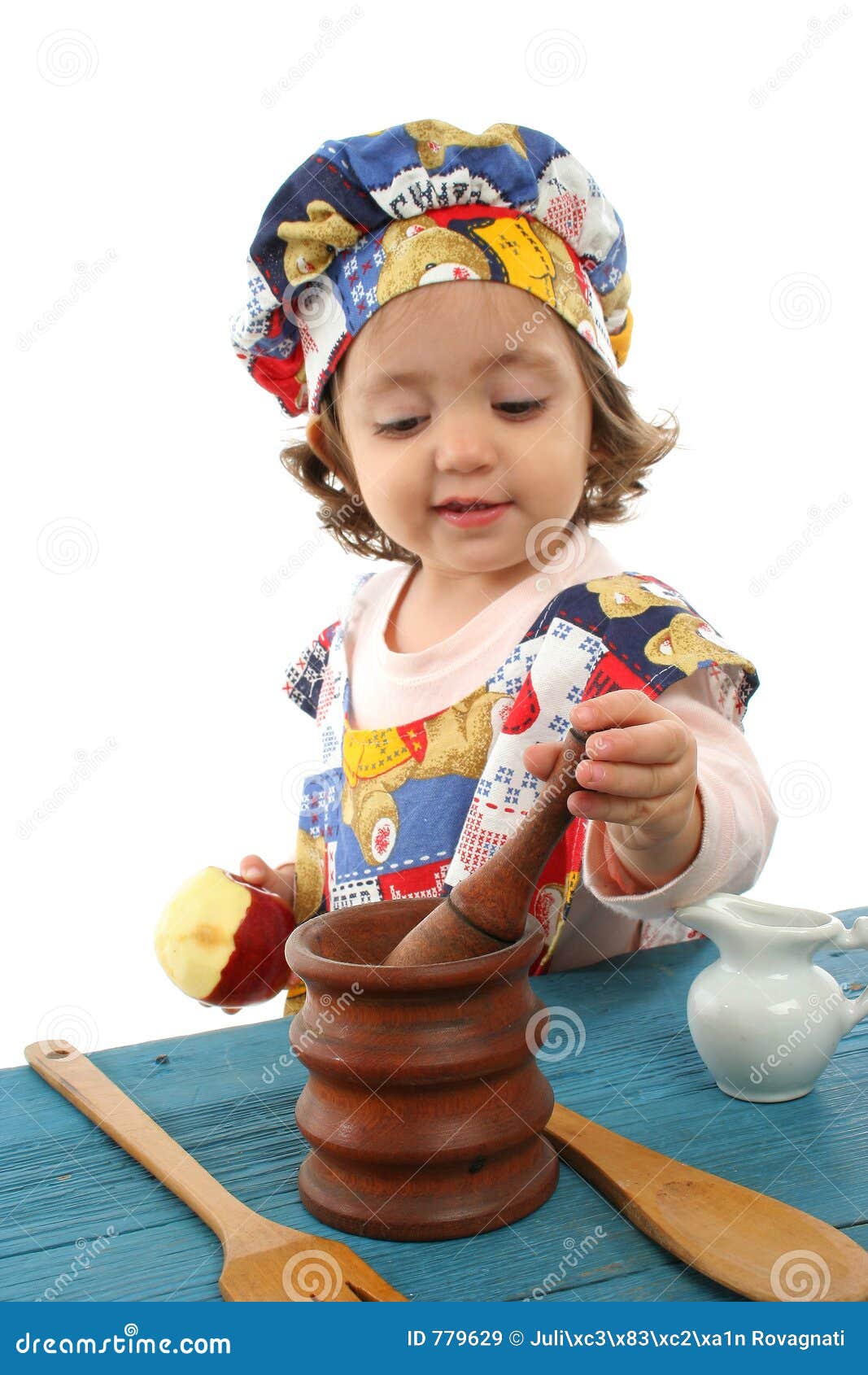 Little Girl Cooking Dressed As a Chef Stock Image - Image of female ...
