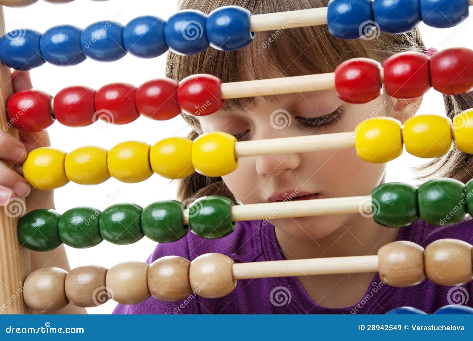 Little girl counting stock image. Image of intelligence - 28942549