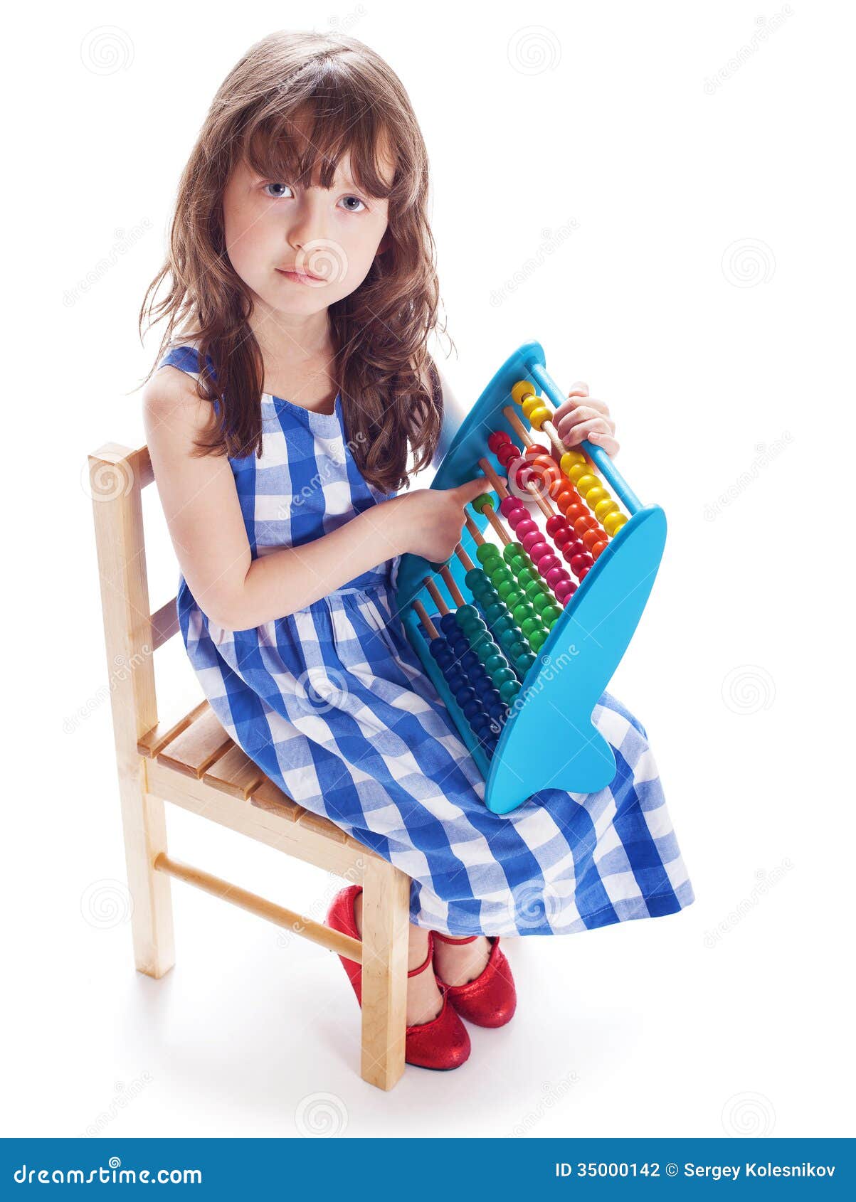 Little Girl Counting Stock Photo | CartoonDealer.com #35000142