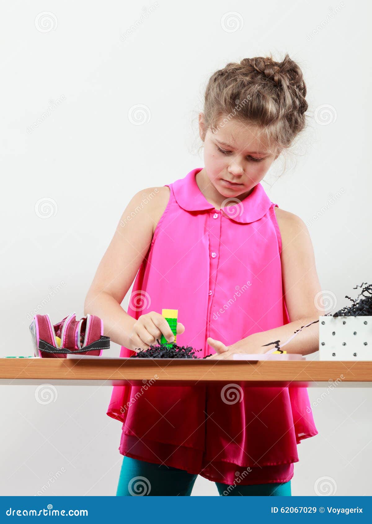 Little girl create work stock image. Image of concept - 62067029