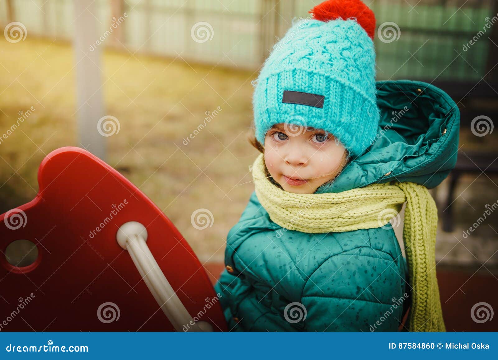 Little Girl Crying on the Playground Stock Photo - Image of children ...
