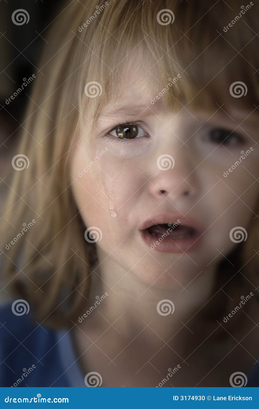Little Girl Crying with Tears Stock Photo - Image of depressed ...