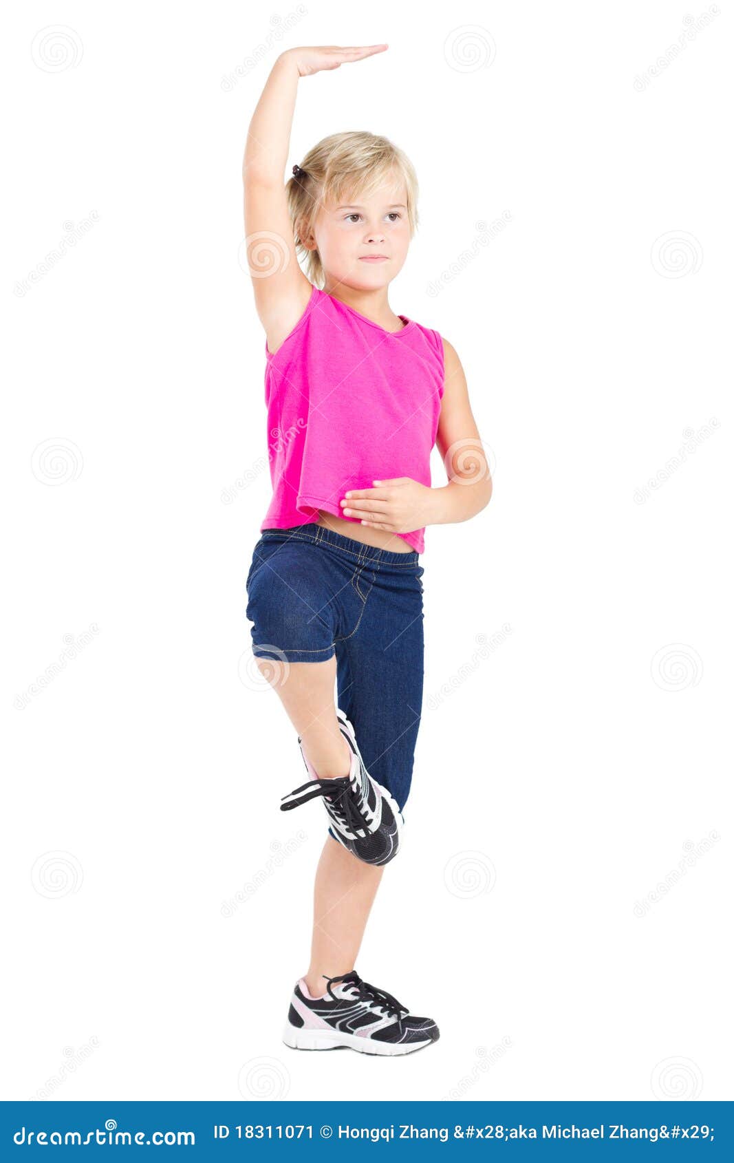 Little girl dance stock image. Image of lifestyle, looking - 18311071