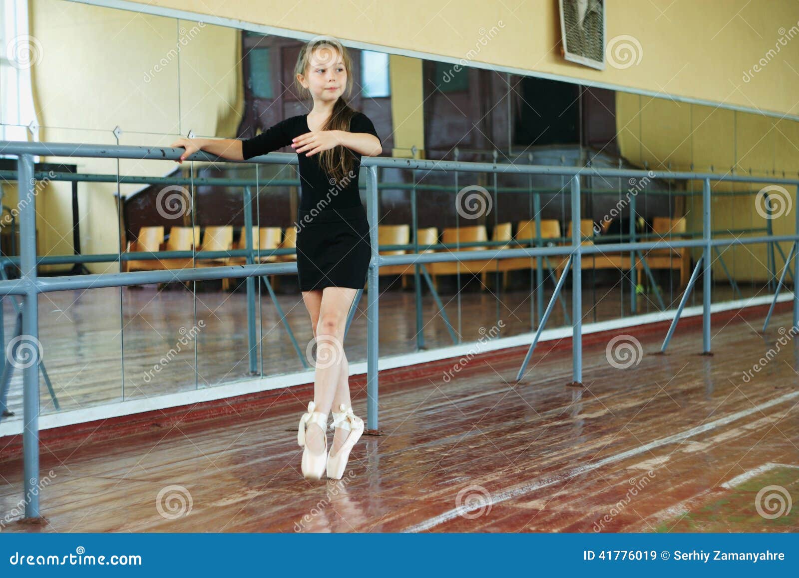 Little Girl in the Dance Class Stock Image - Image of childhood ...