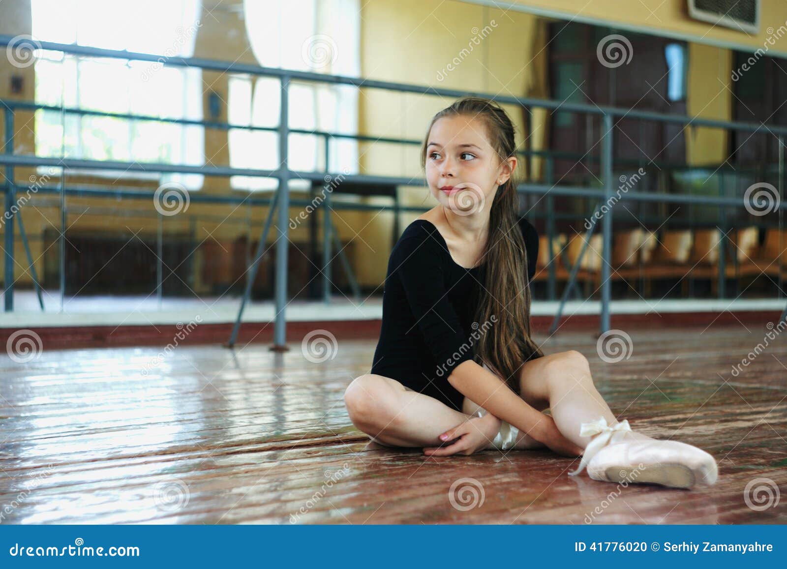 Little Girl in the Dance Class Stock Photo - Image of feelings ...
