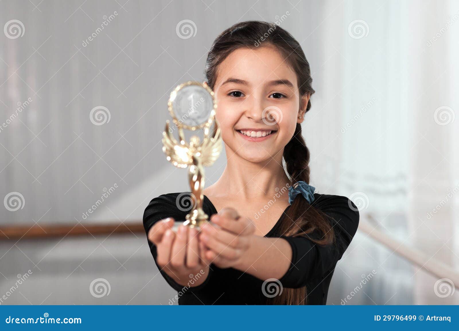 Girl dancer shows Cup win stock image. Image of people - 29796499