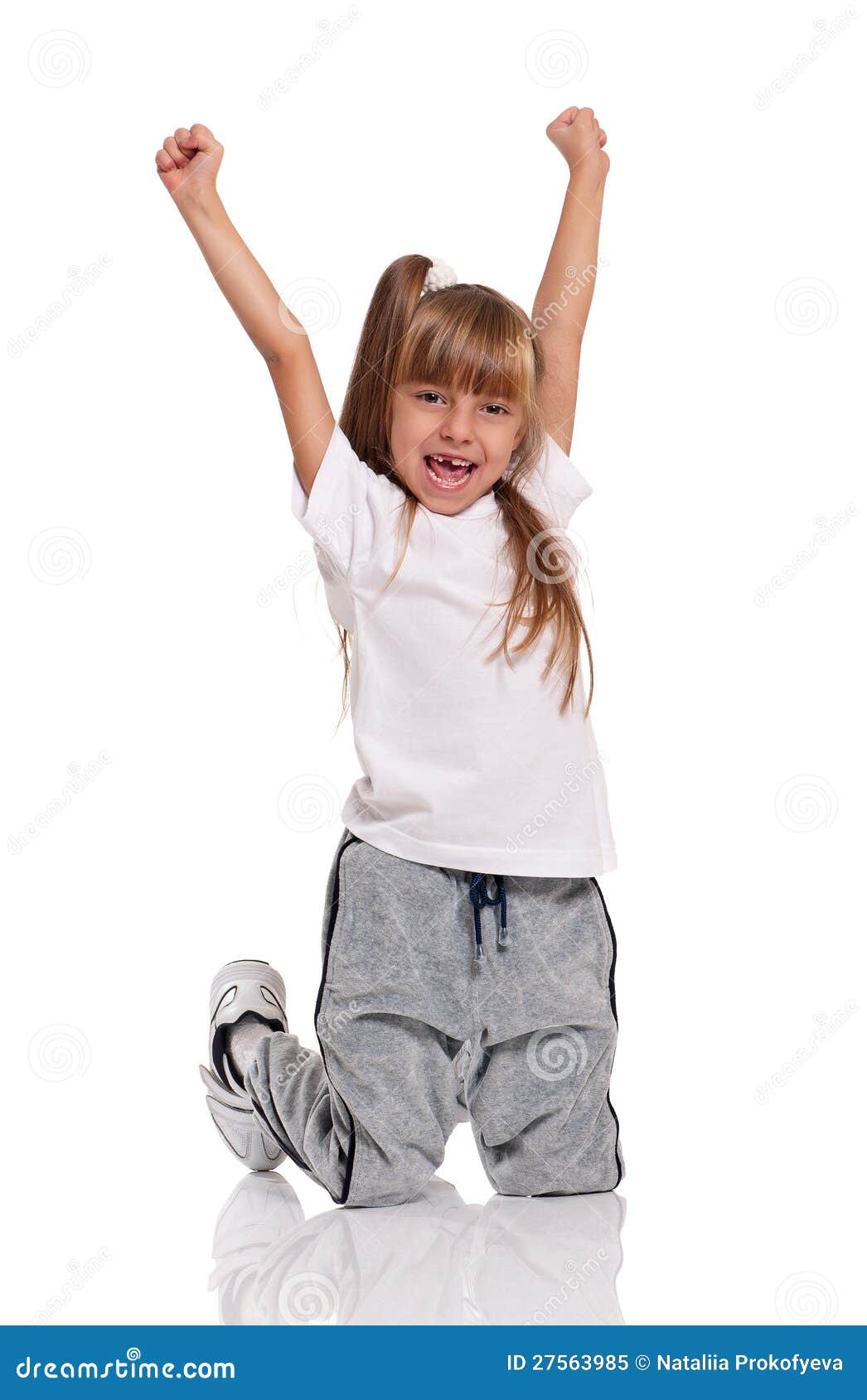 Happy Little Girl Dancing Break Dance Stock Photo | CartoonDealer.com ...