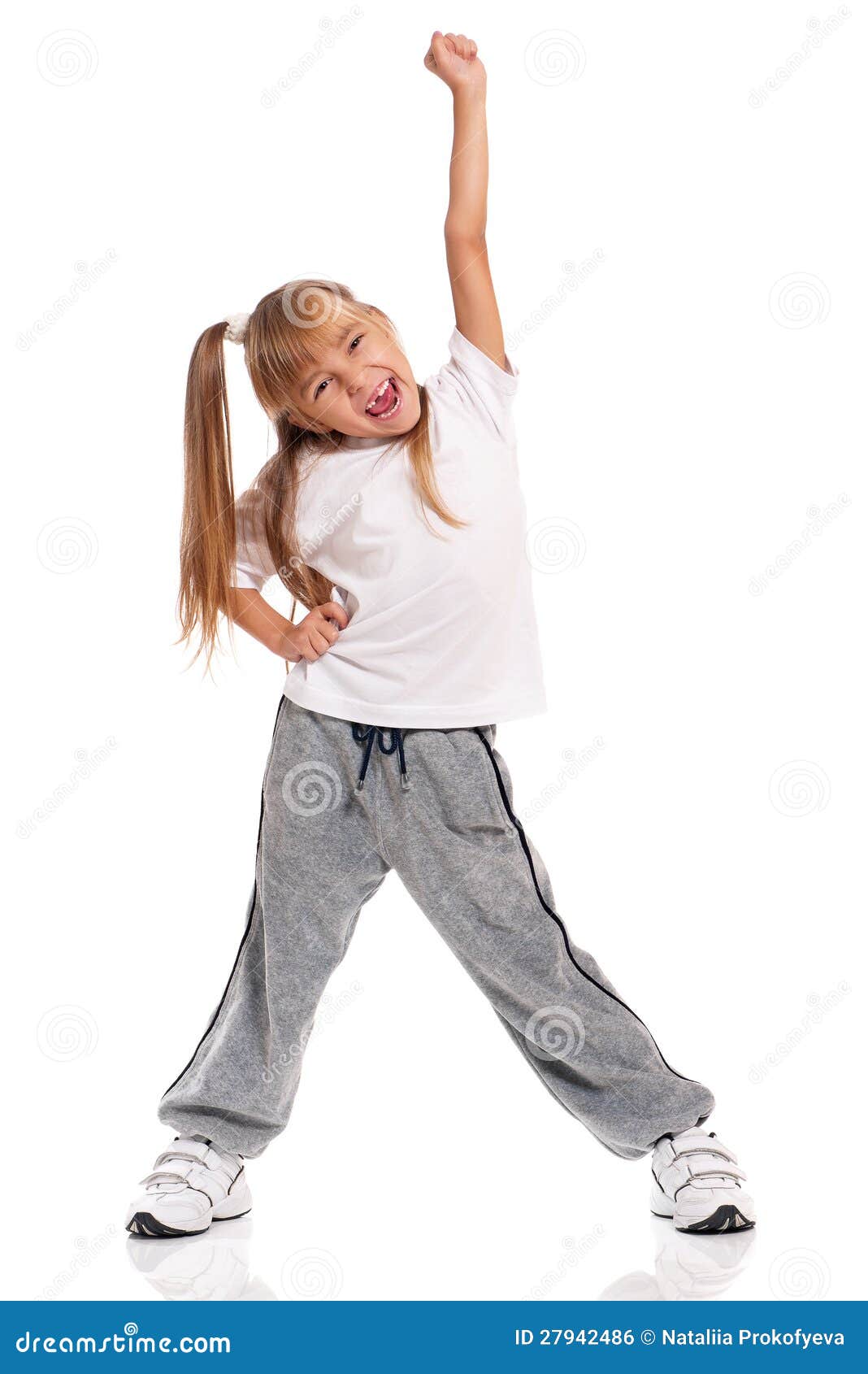 Little girl dancing stock photo. Image of happy, cheerful - 27942486