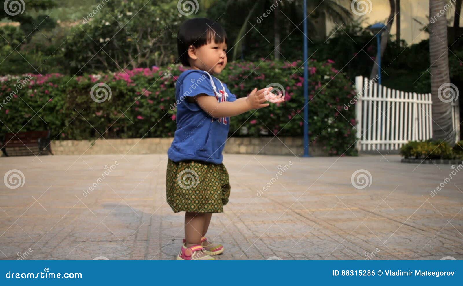 Little Girl Dancing and Clapping Stock Footage - Video of jump ...