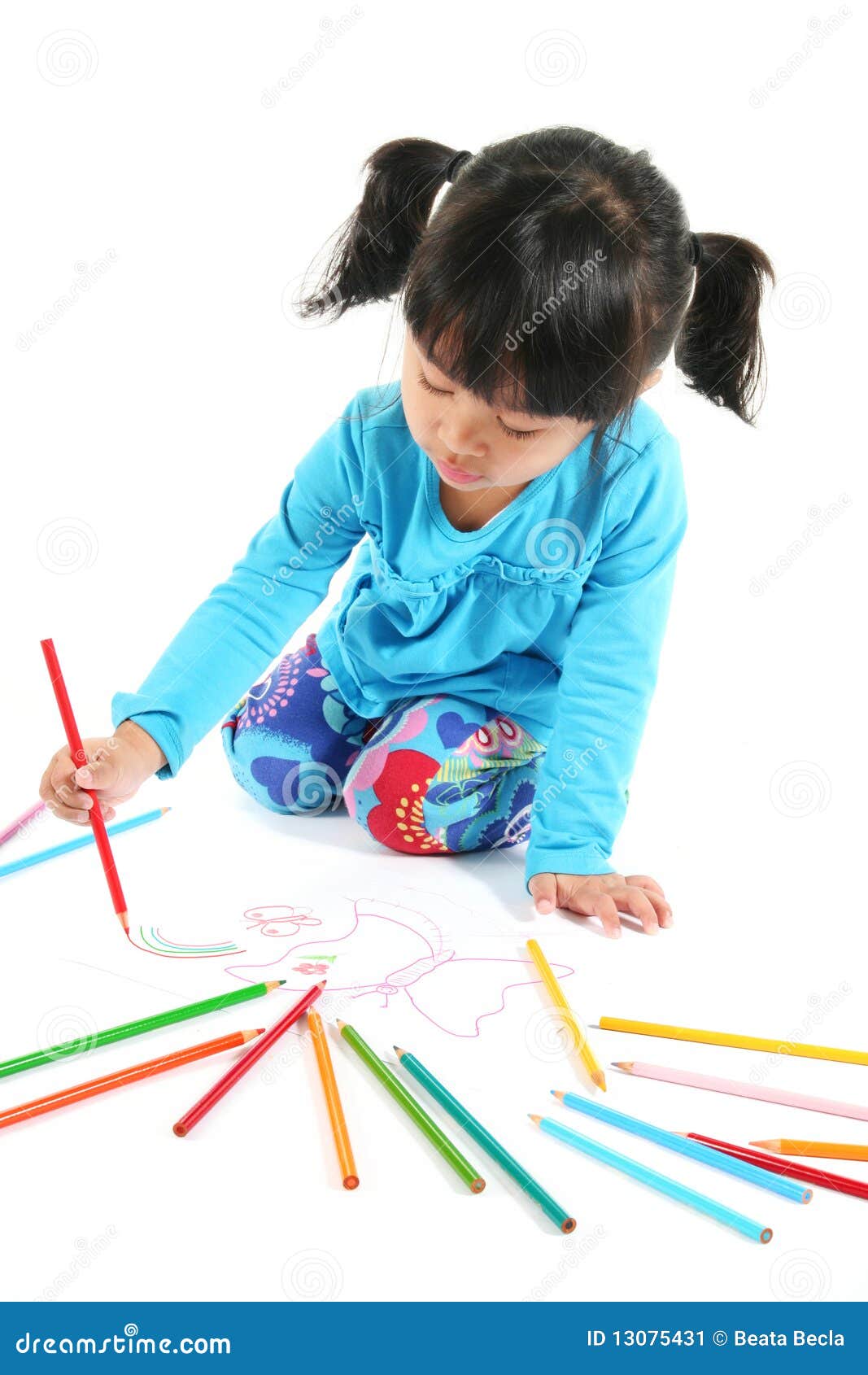 Girl Drawing Stock Photography | CartoonDealer.com #25636934