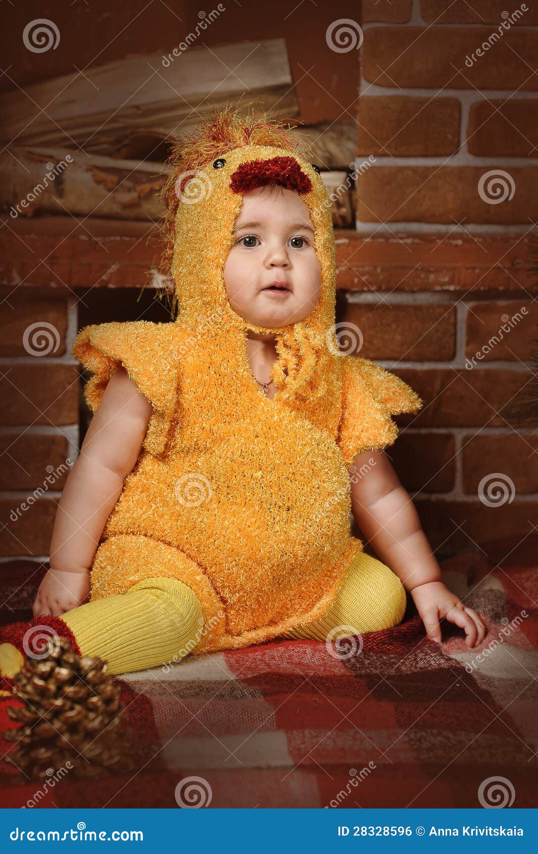 Little Girl Dressed As a Chicken Stock Photo - Image of funny, girl ...