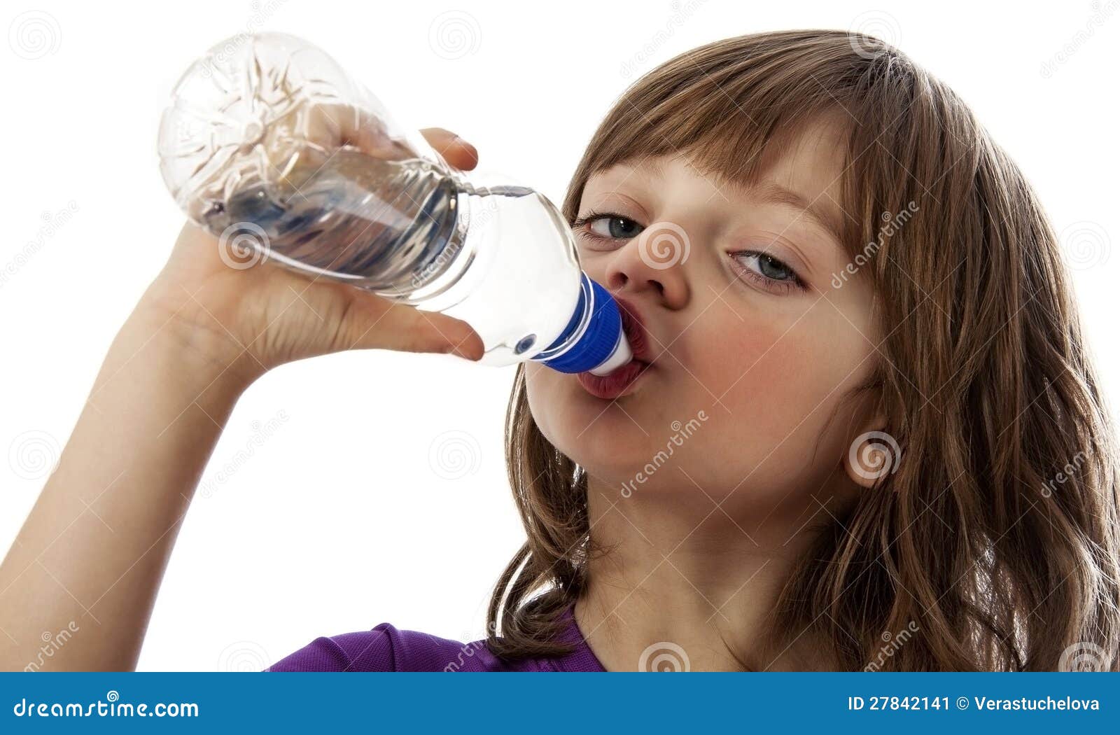 A Little Girl Drinking Water Stock Image - Image of beverage, hold ...