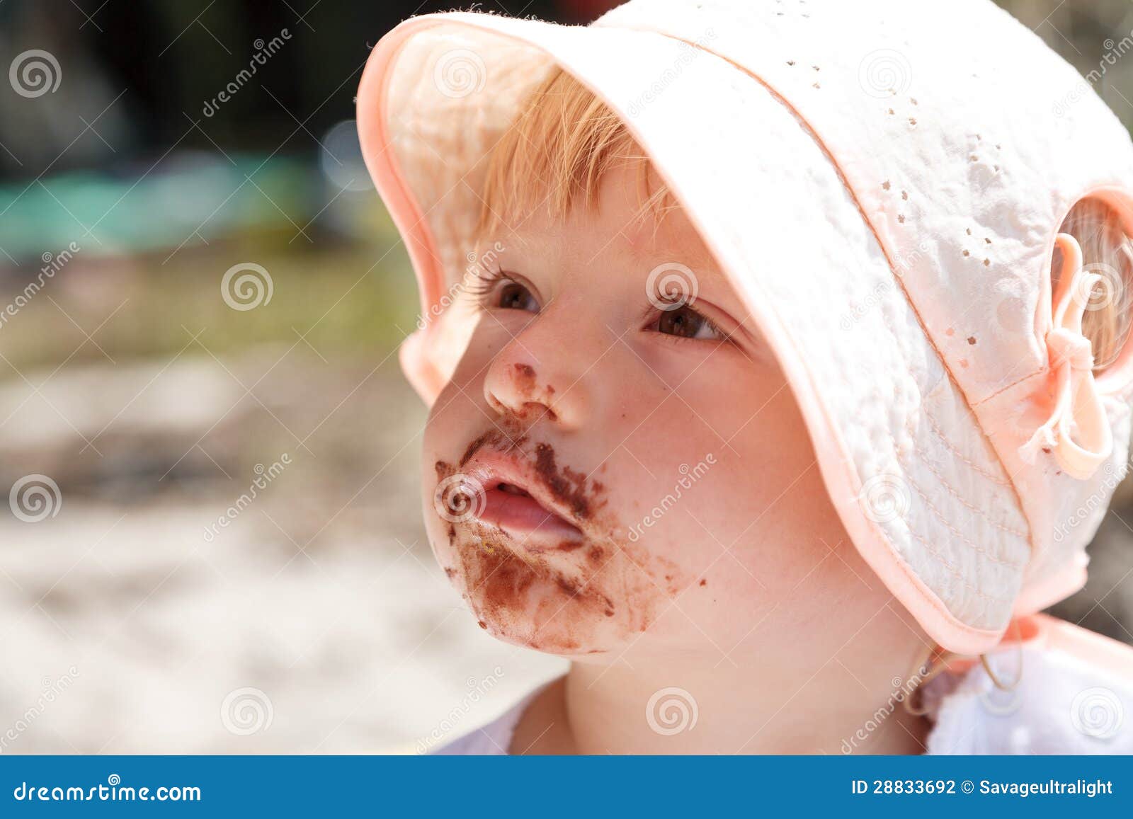 Little Girl Eating Chocolate Stock Photo - Image of tasty, caucasian ...