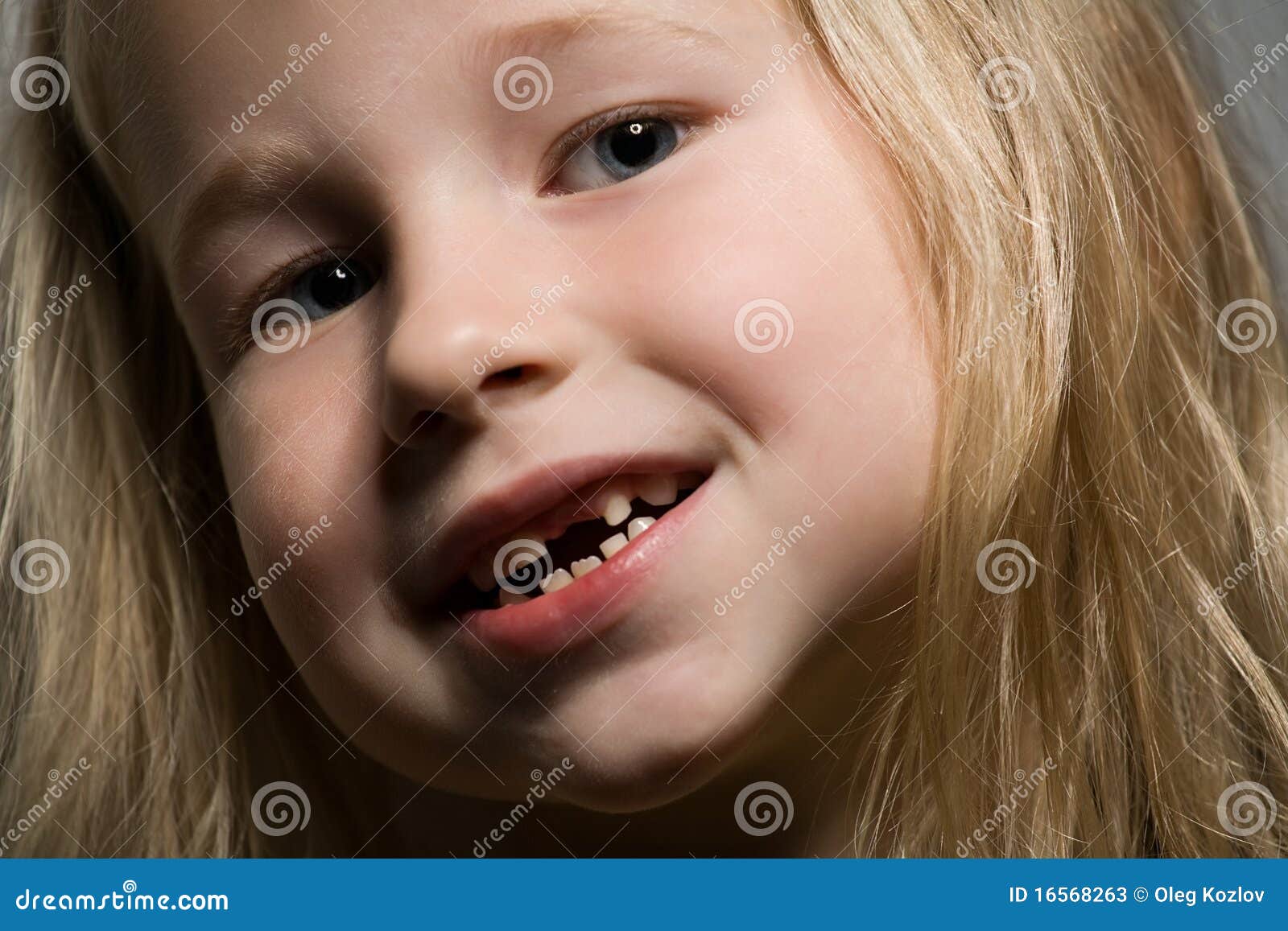 Little Girl without a Front Tooth Stock Image - Image of toddler ...