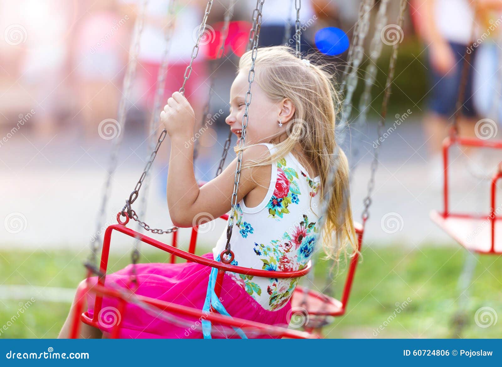 Little girl at fun fair stock photo. Image of blond, beautiful - 60724806