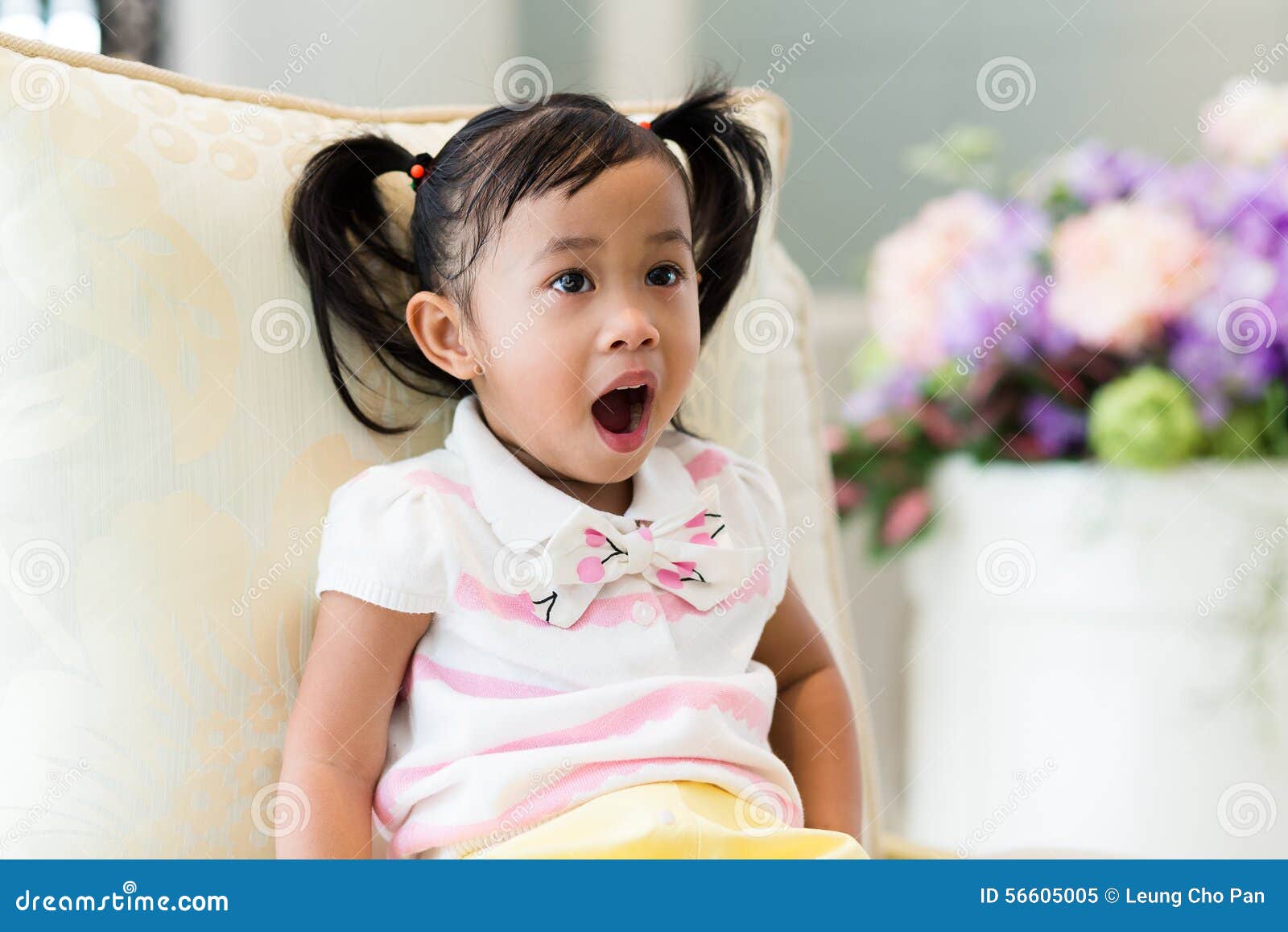 Little Girl with Funny Face Expression Stock Image - Image of lovely ...