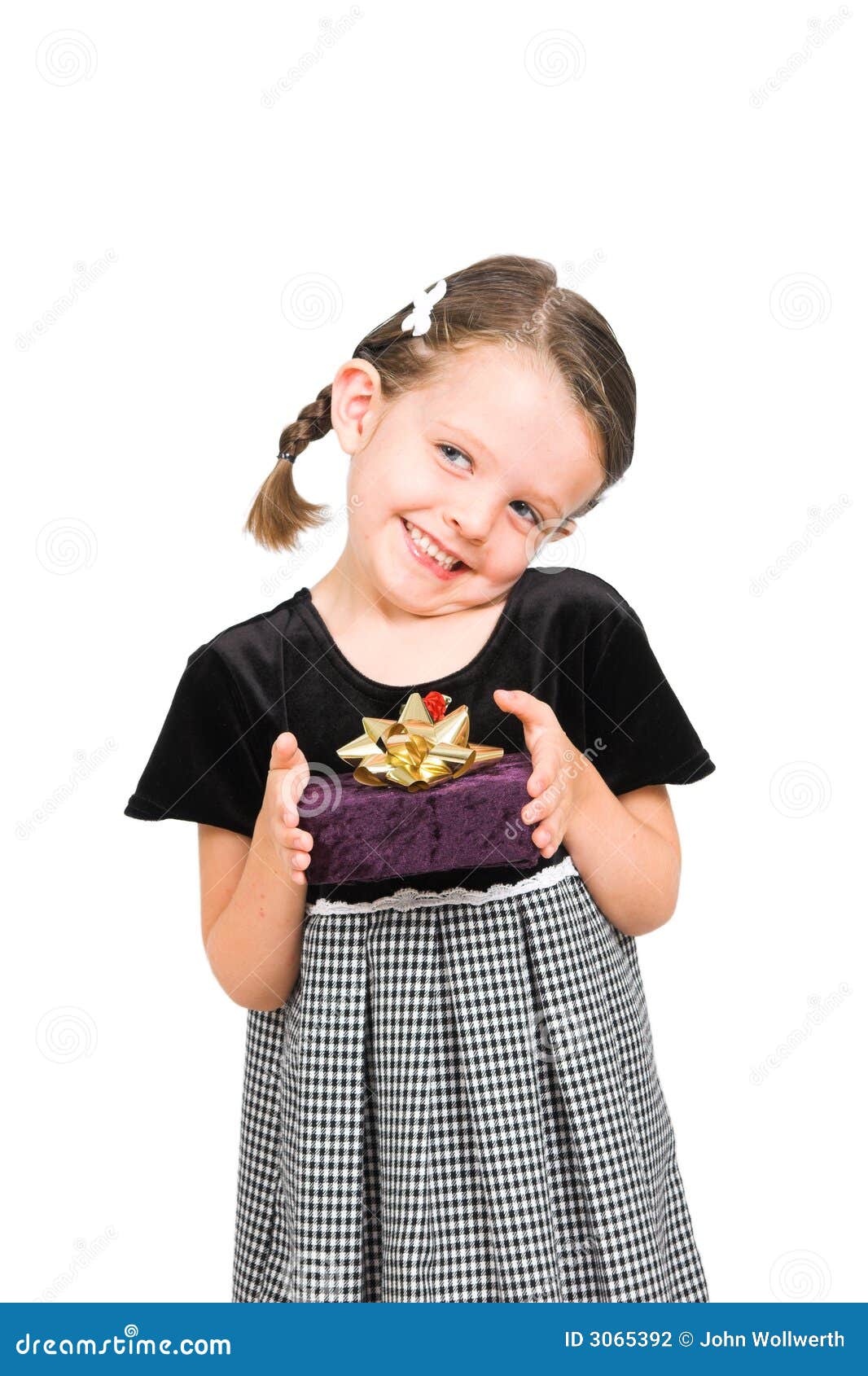 Little girl giving gift stock photo. Image of christmas - 3065392