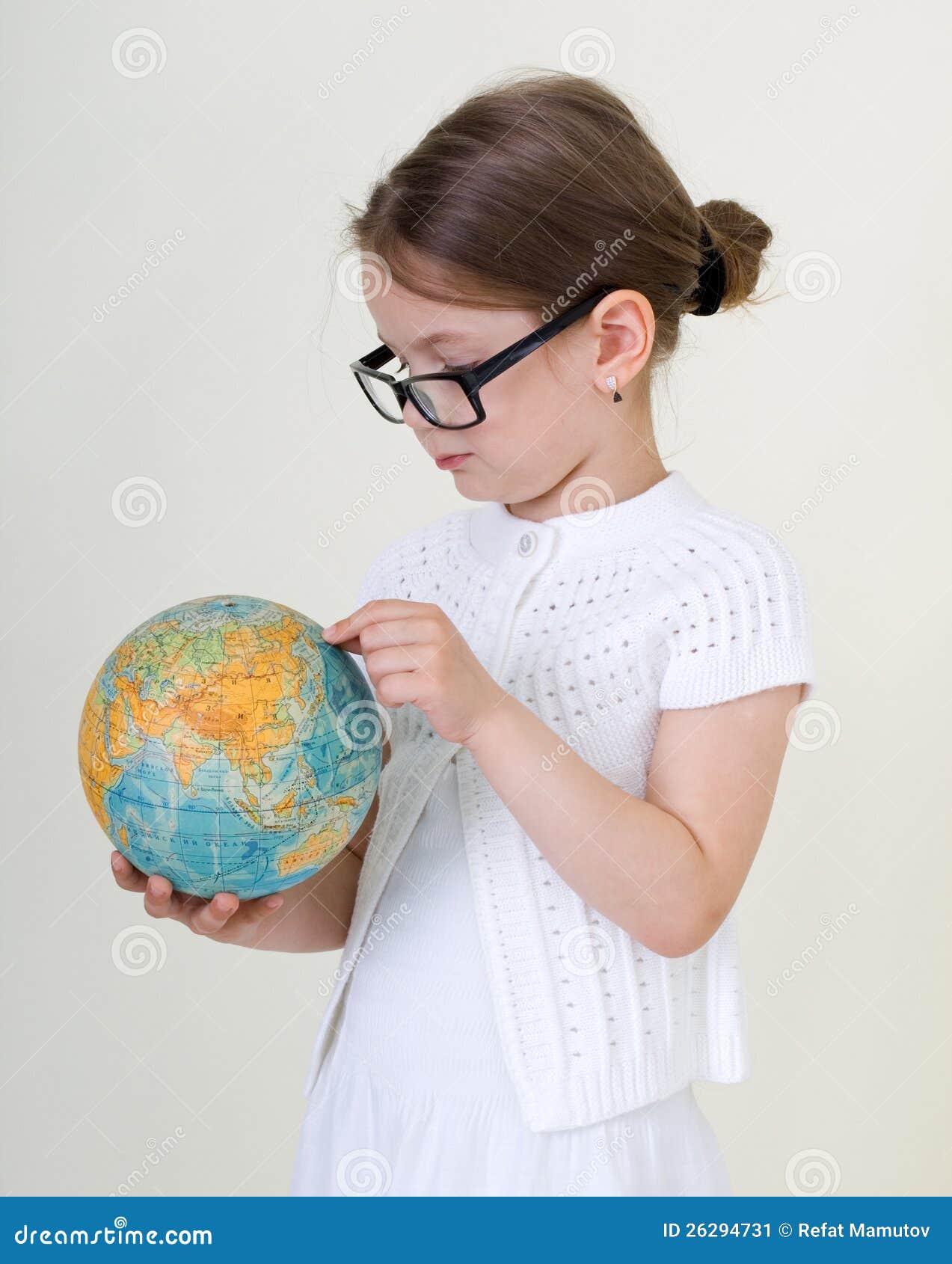 The little girl and globe. stock image. Image of geography - 26294731 The little girl and globe. stock image. Image of geography - 26294731