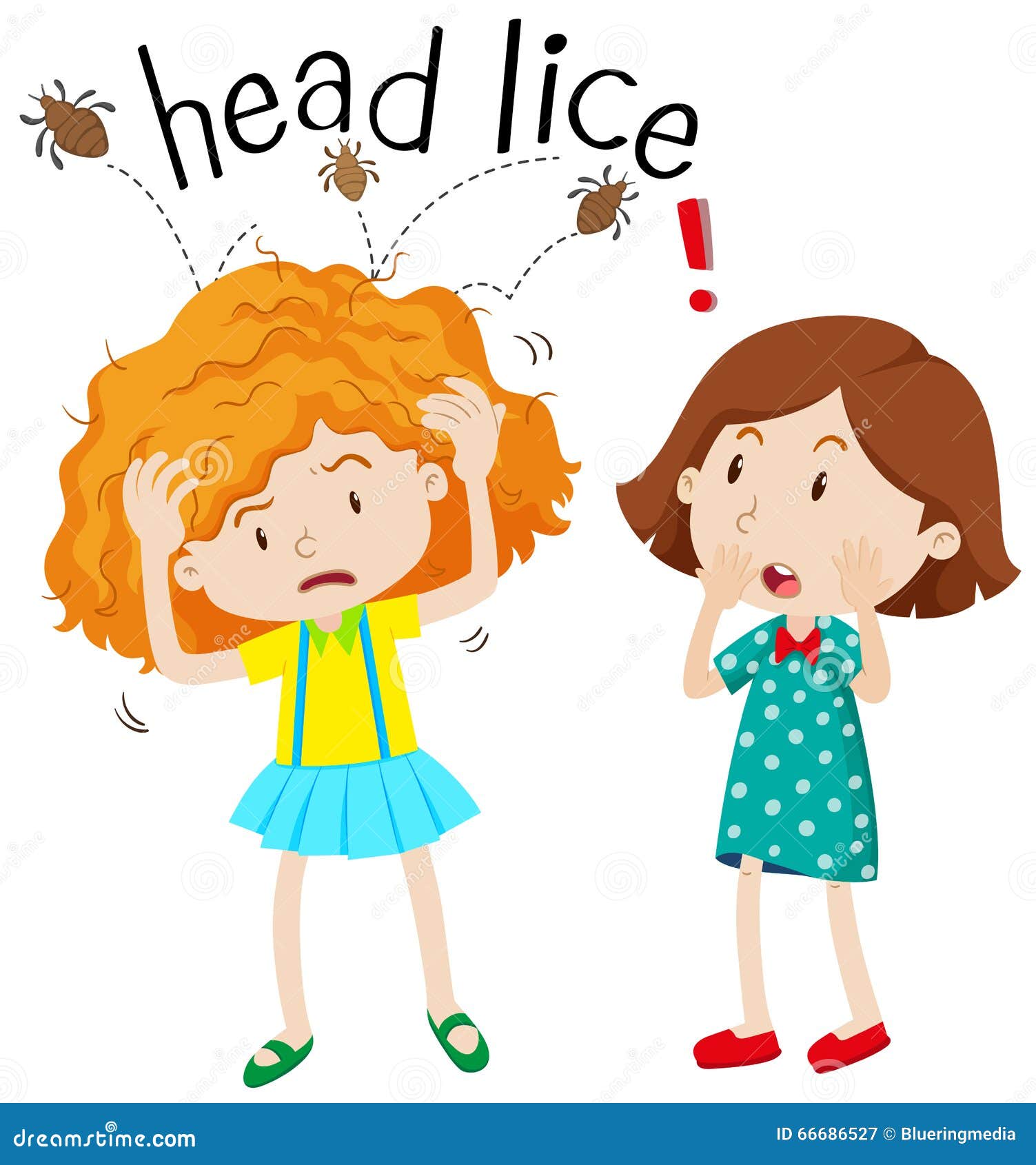 Little Girl Having Head Lice Stock Vector - Illustration of head ...