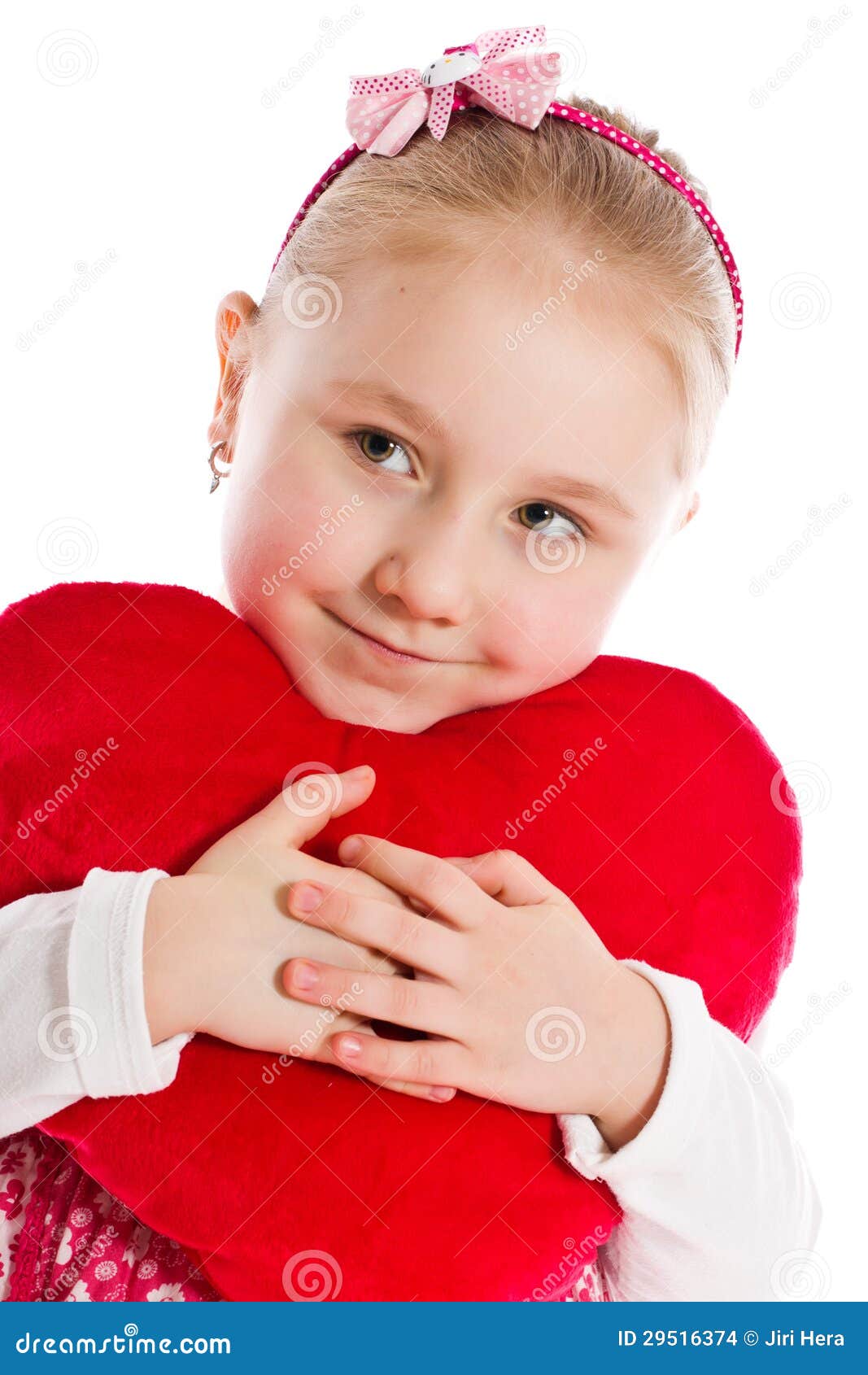 Little girl with heart stock photo. Image of portrait - 29516374