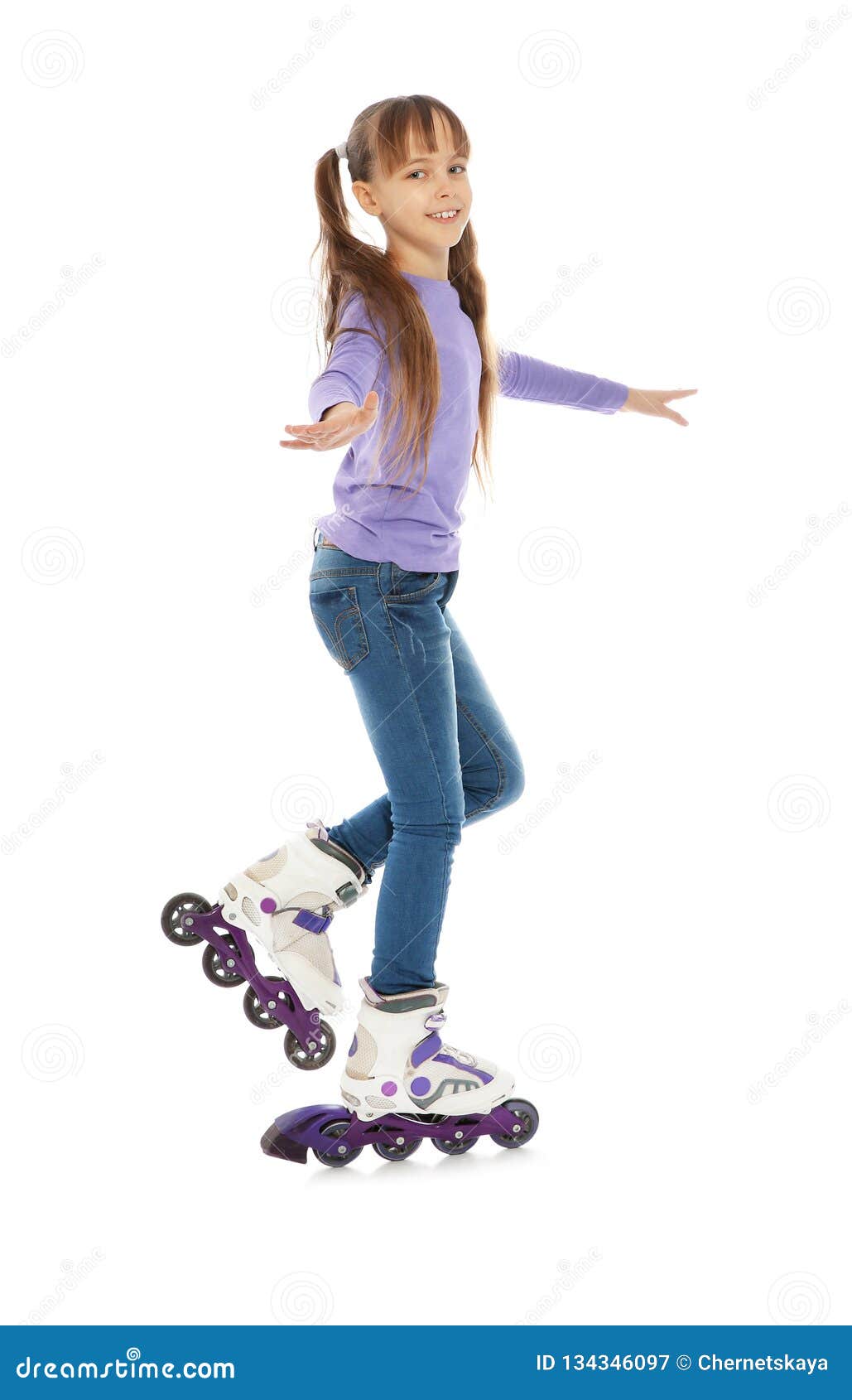 Inline Roller Skates Isolated On Color Background Stock Photo ...