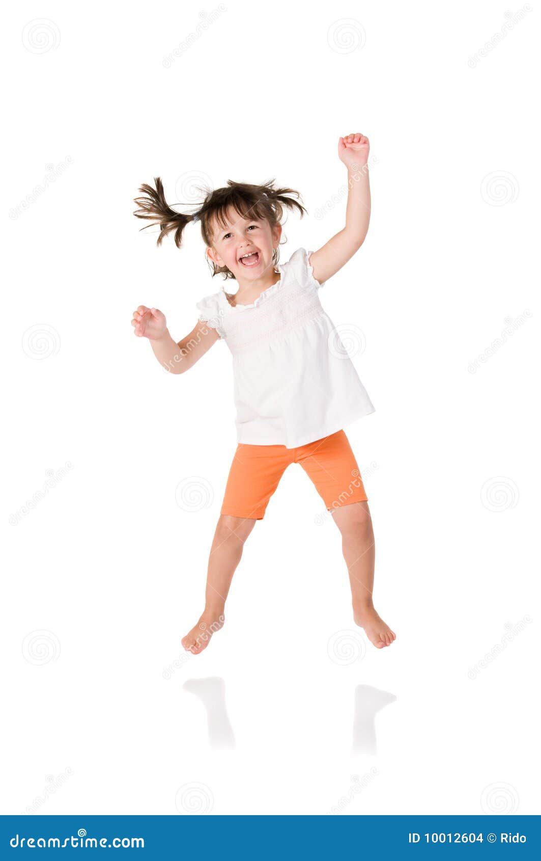 Little girl jumping stock photo. Image of cute, express - 10012604