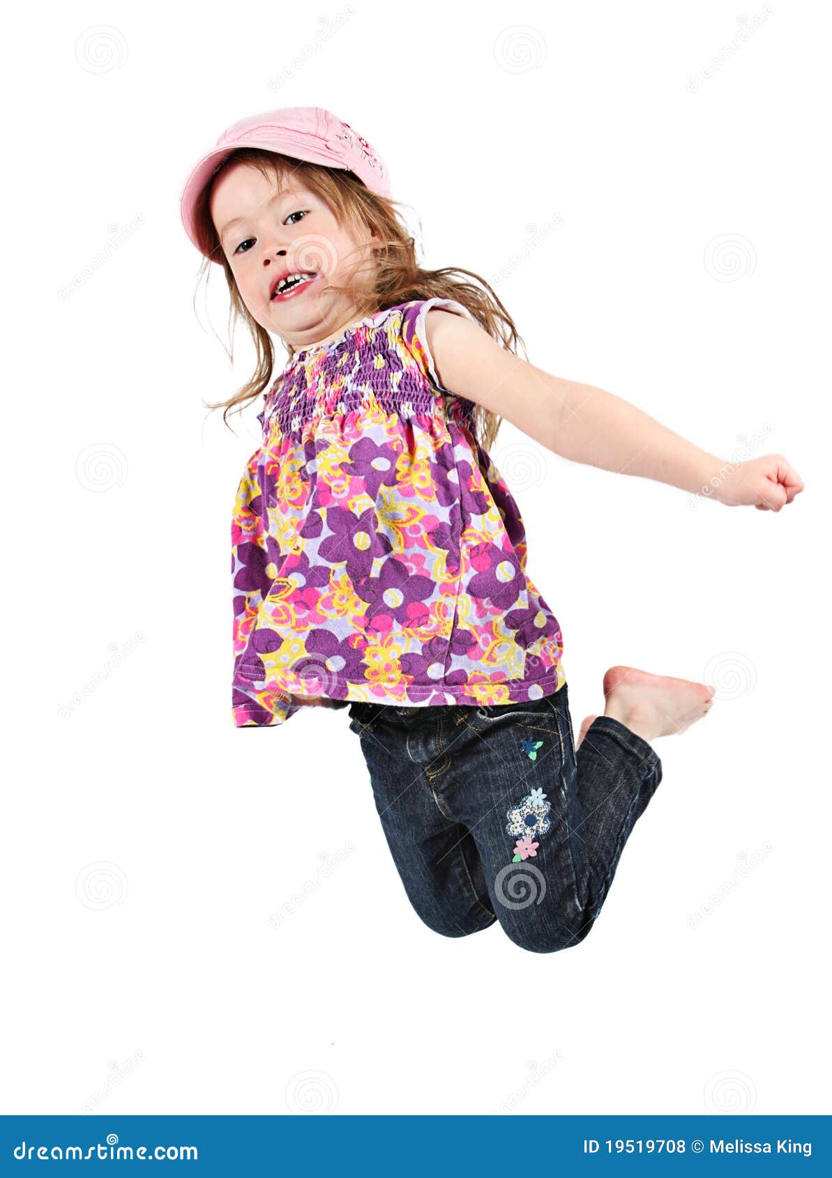 Little girl jumping stock photo. Image of young, caucasian - 19519708